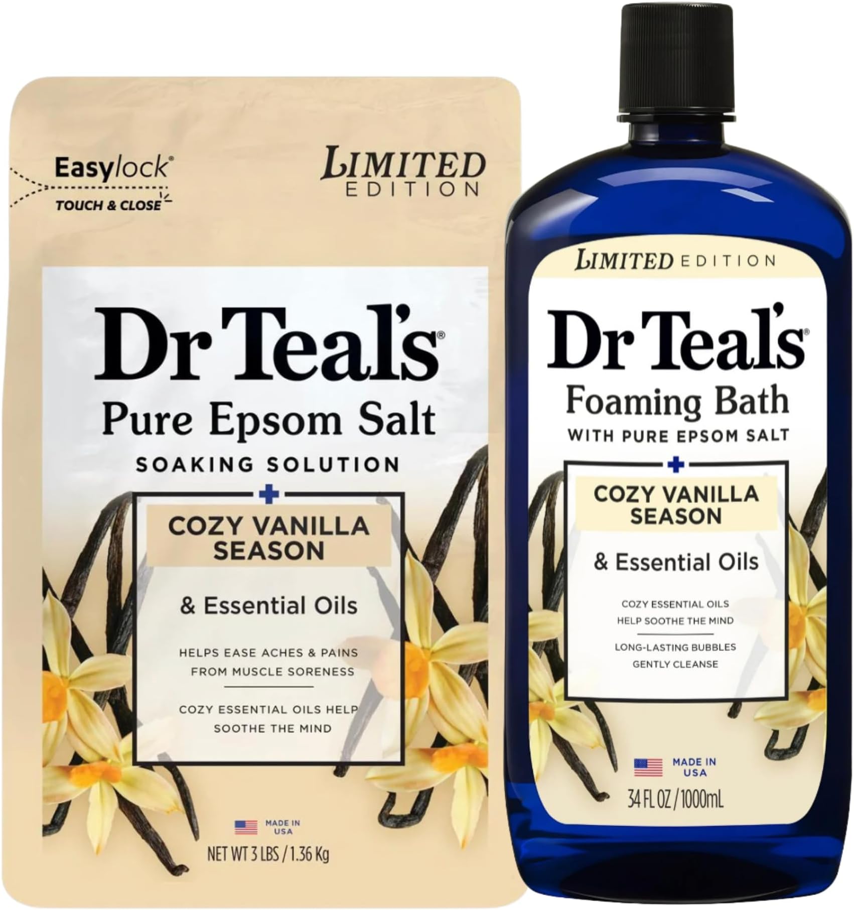 Amazon.com: Dr Teal's Pure Epsom Salt Soaking Solution Cozy Cashmere ...