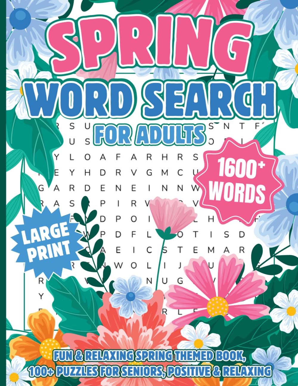 PDF Spring Word Search For Adults: 1600+ Words, Large Print, Fun ...
