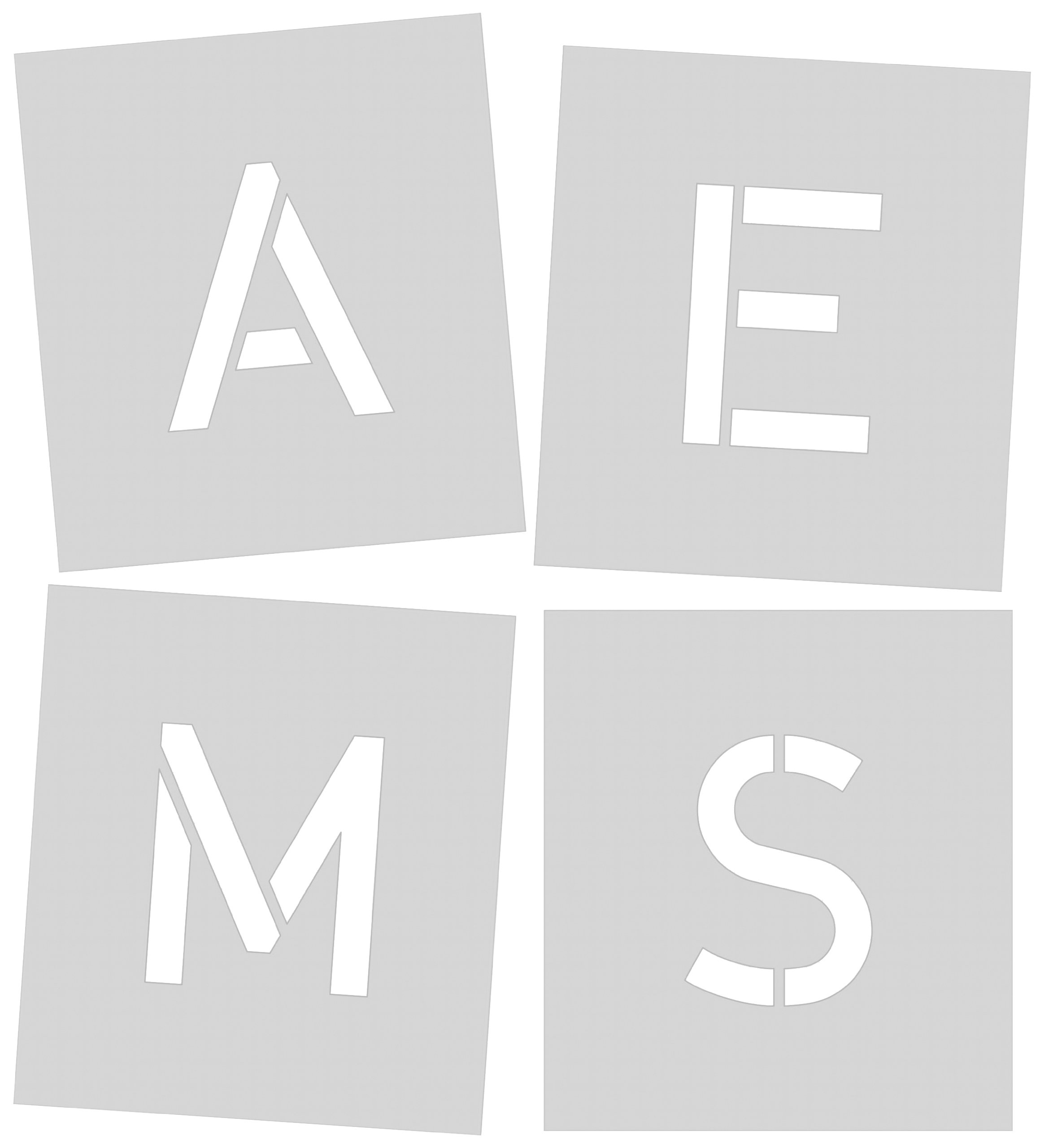 Buy Signierschablone 150 mm Icon Size, Capital Letters A - Z, Special ...