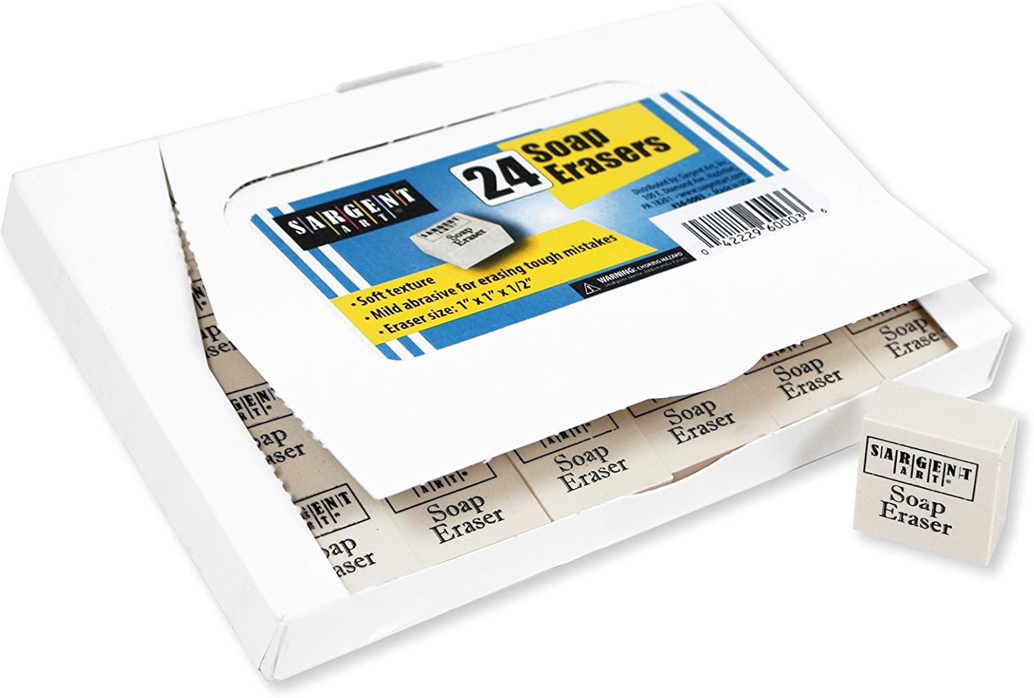 Amazon.com: Sargent Art 24 Count Artist Mini Soap Eraser, 1" x 1" x 1/2"