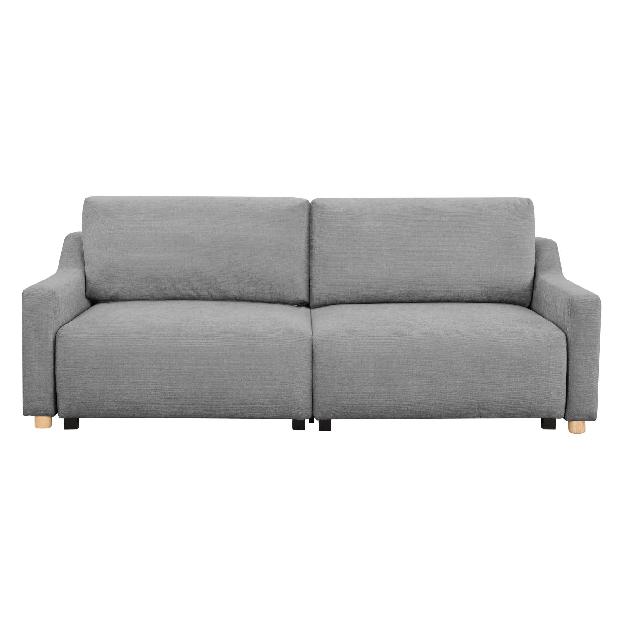 Amazon.com: Serta Grayson Convertible Sofa in Gray Fabric Upholstery ...