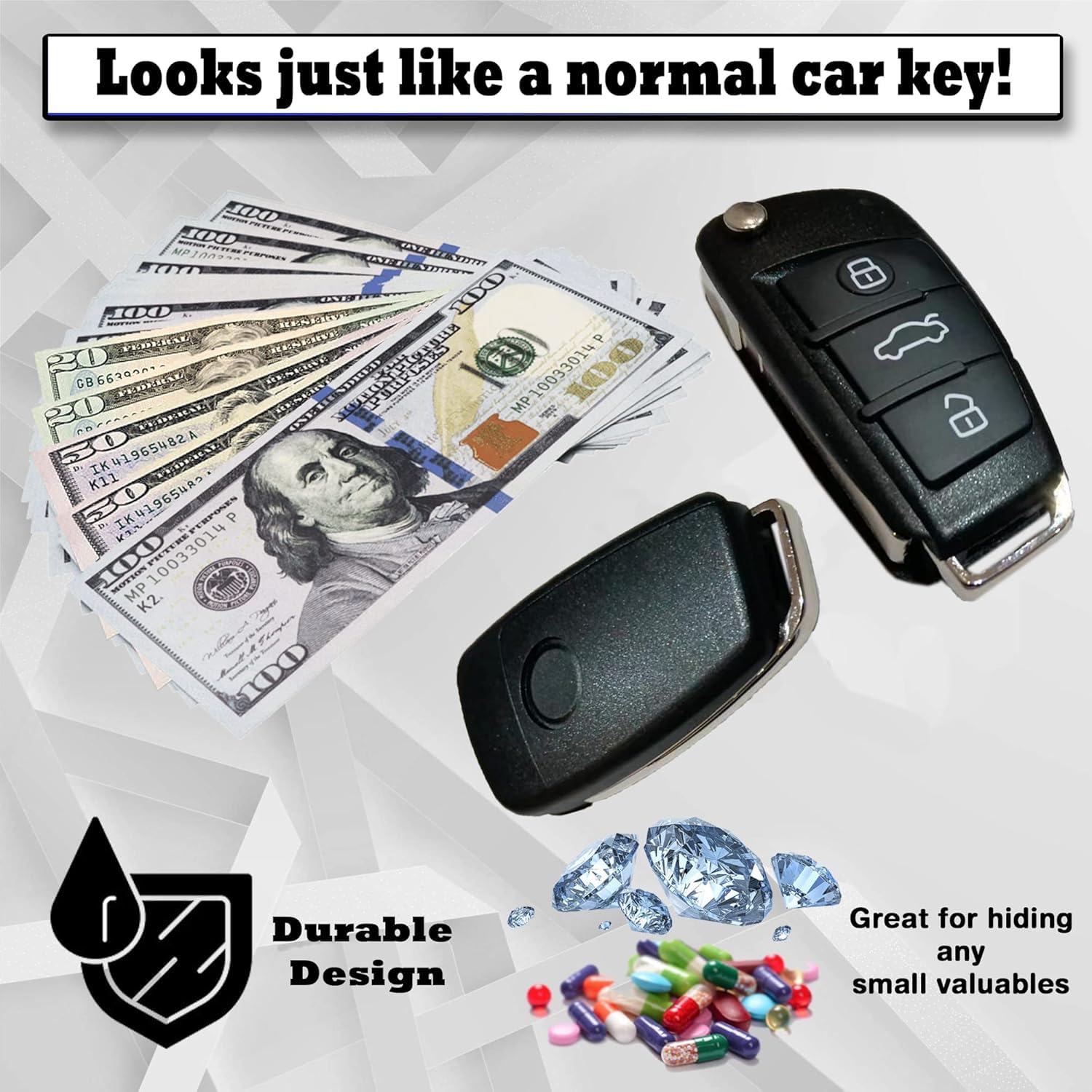 Car Key Safe – Easy Open Hidden Secret Compartment Stash Box Discreet ...