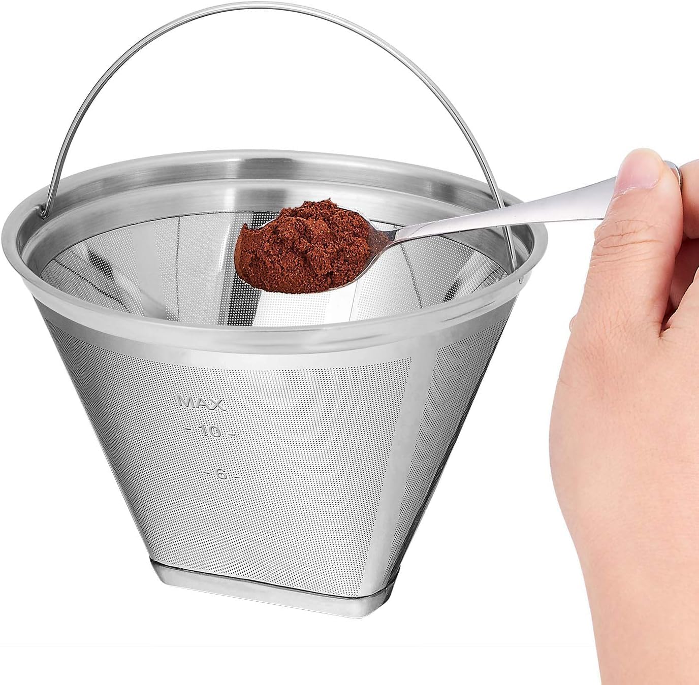 Amazon.com: Coffee Filter 4 Cone Coffee Filter Reusable fit for ...