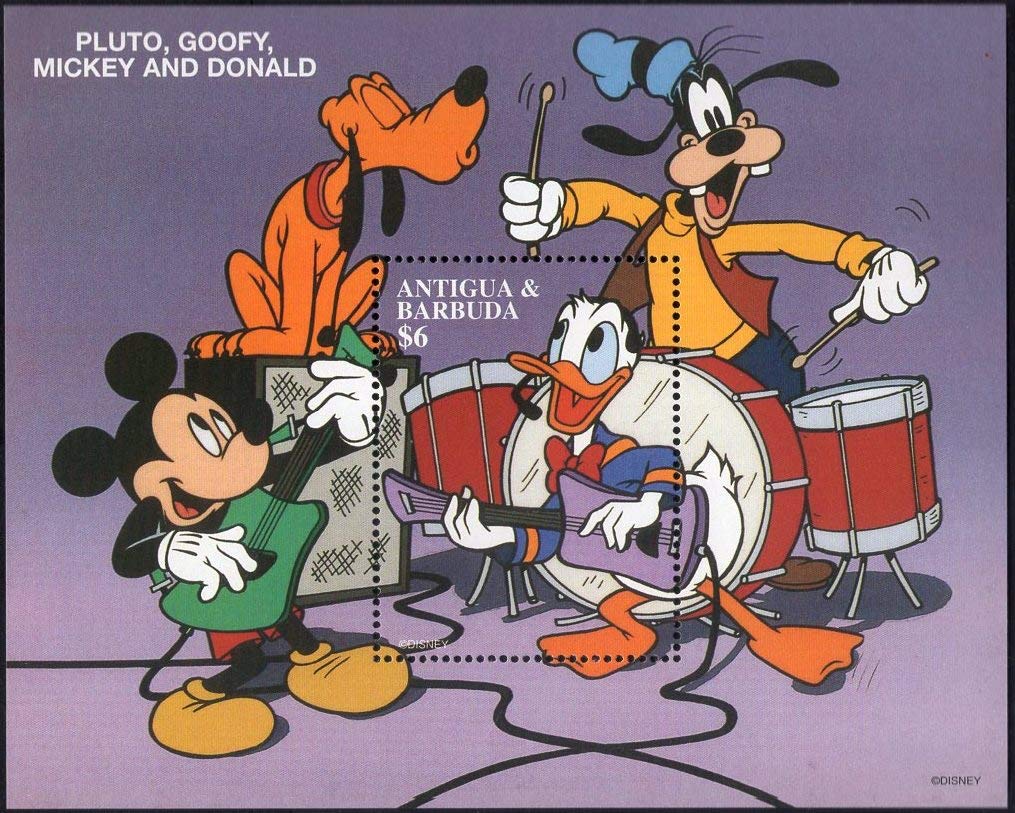 Philaimpex Disney Character Mickey Goofy Pluto And Donald Playing ...