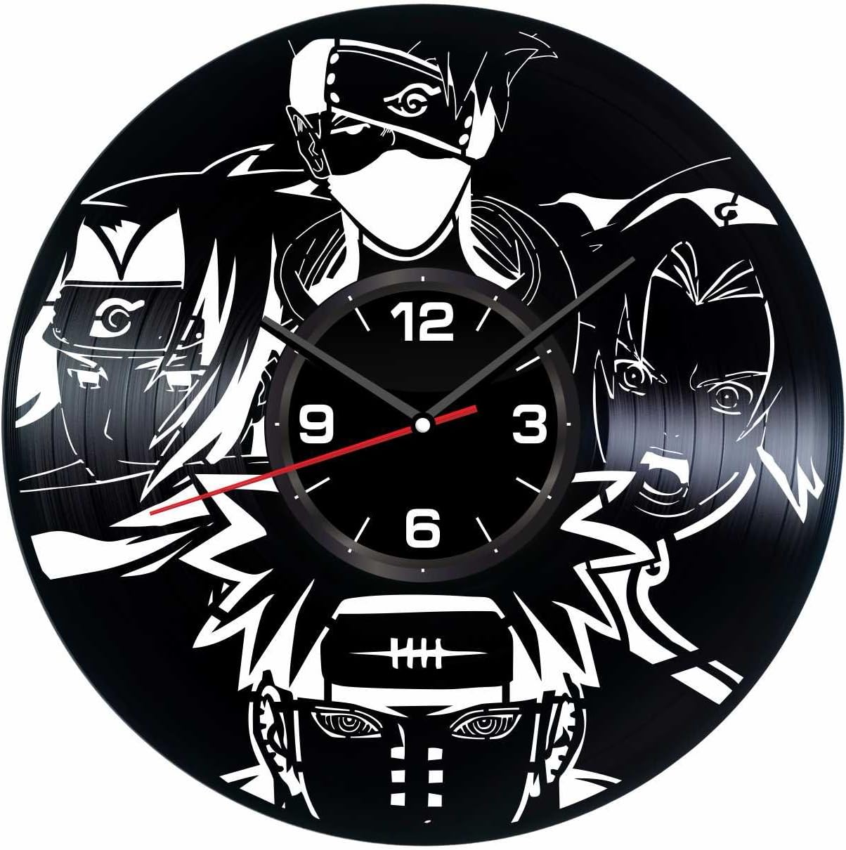 Naruto Wall Clock Made of Vintage Vinyl Record - Stylish clock and ...