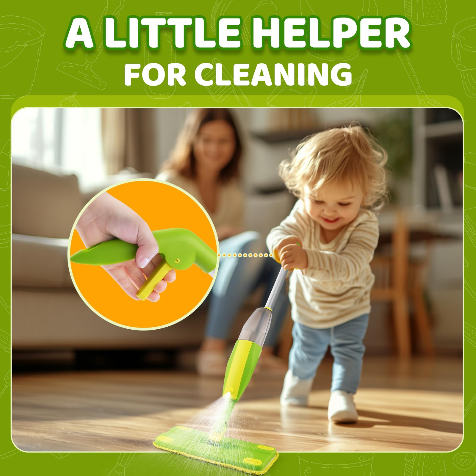 Snapklik.com : Kids Spray Mop-Montessori Toys For 3+ Years Old Toddler ...