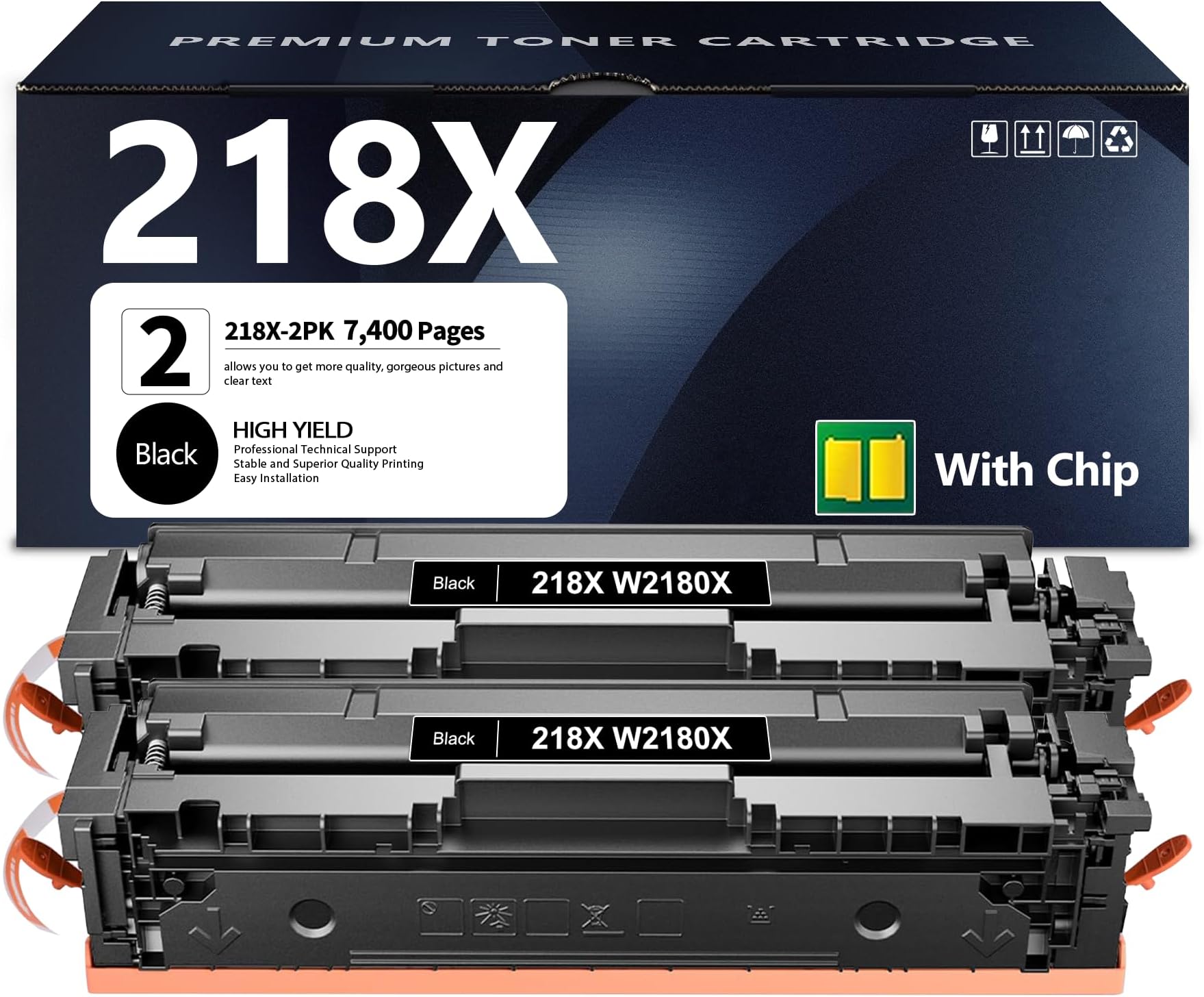 Amazon.com: 26X CF226X Toner Cartridge 2 Pack High Yield (Black, with ...