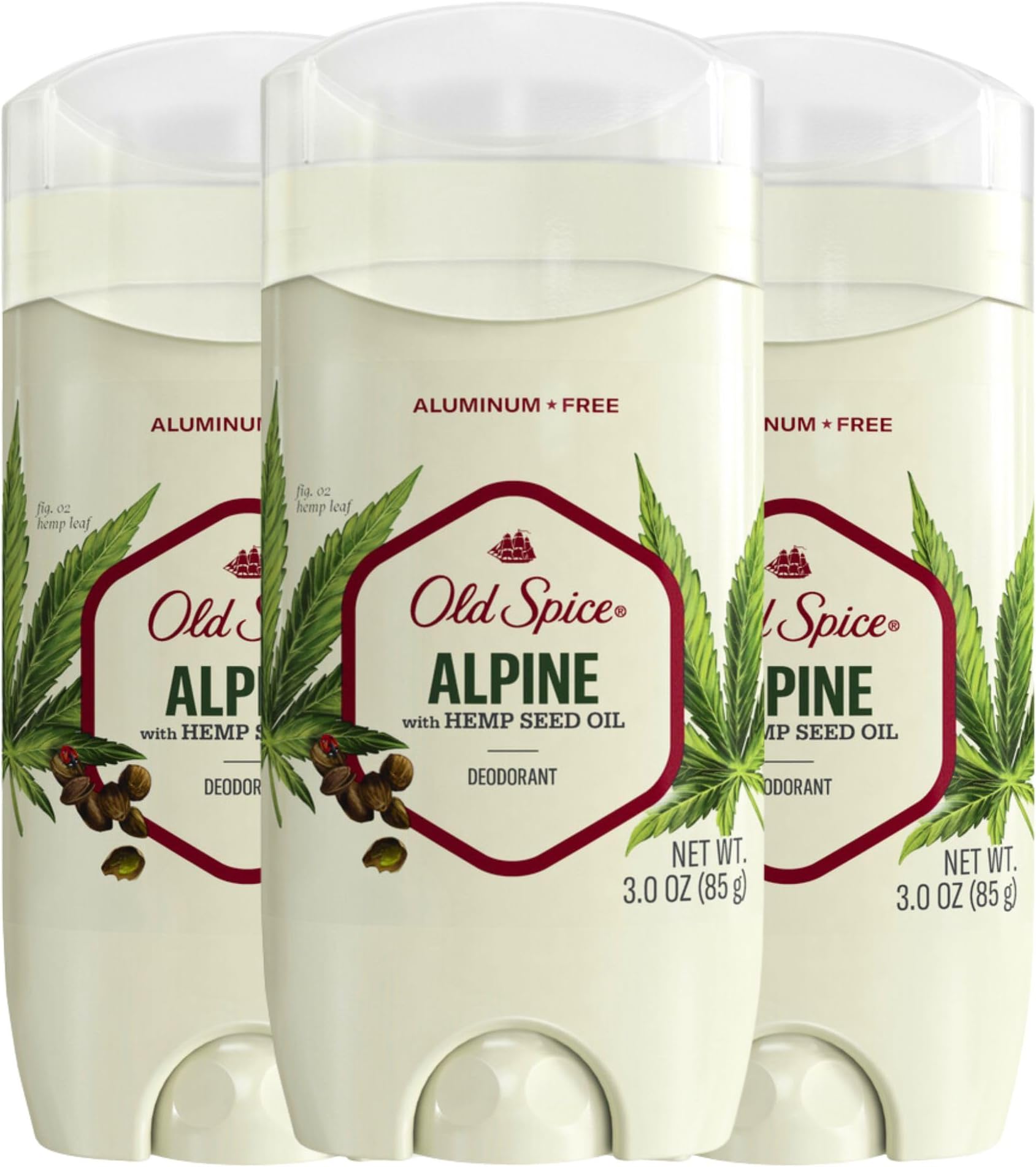Amazon.com : Old Spice Men's Deodorant Aluminum-Free Alpine with Hemp ...