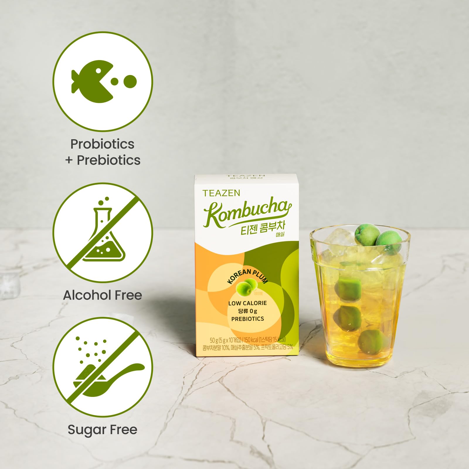 Snapklik.com : Korean Plum Kombucha Tea, Electrolyte Powder & Hydration ...