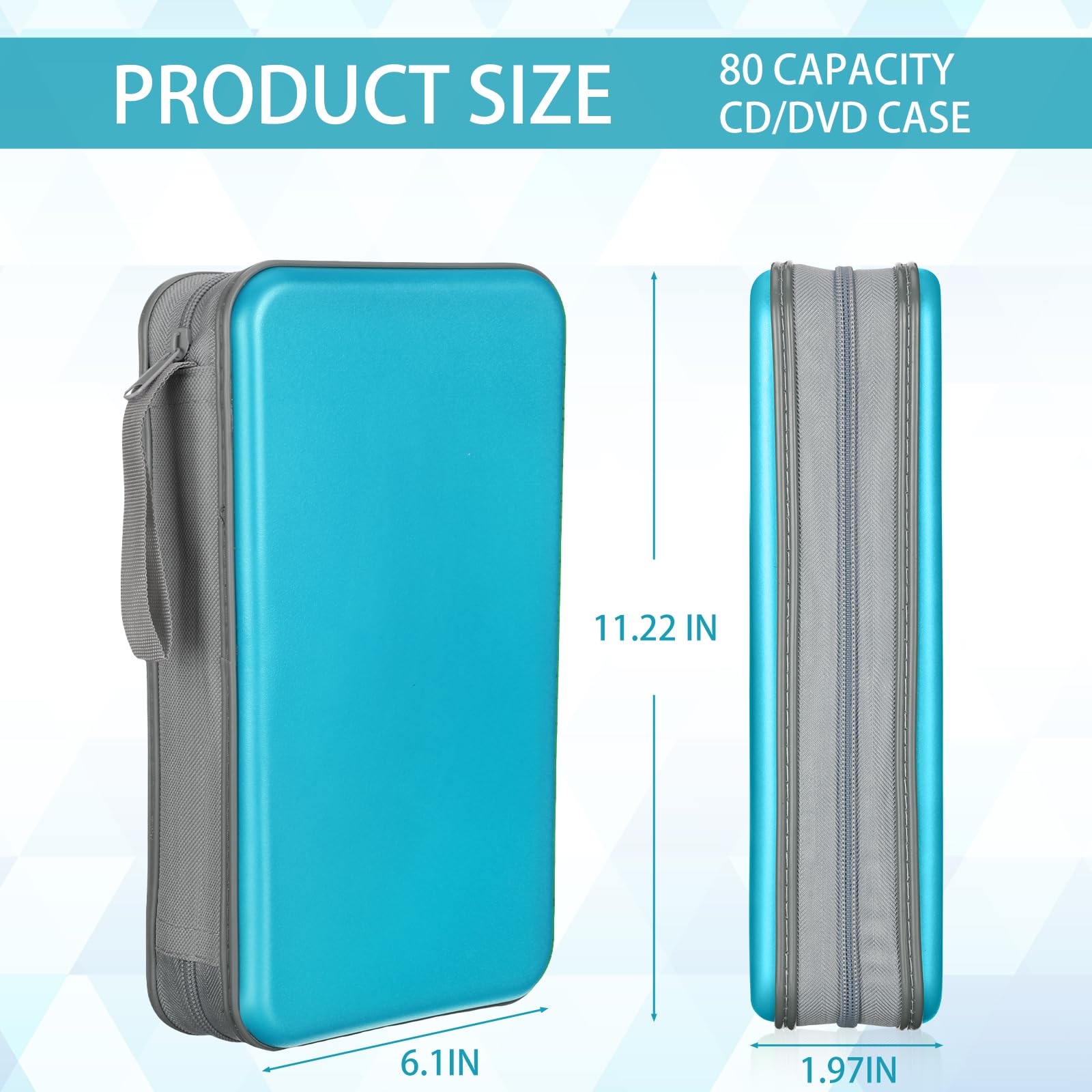 Mumufy 6 Pieces CD Case DVD Case Holder 80 Capacity Hard Plastic CD ...