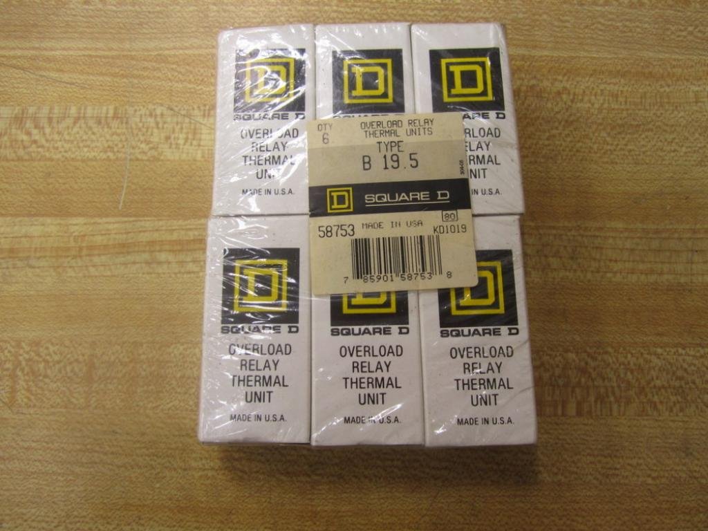 Square D B19.5 Overload Heater Element B195 (Pack of 6): Amazon.com ...