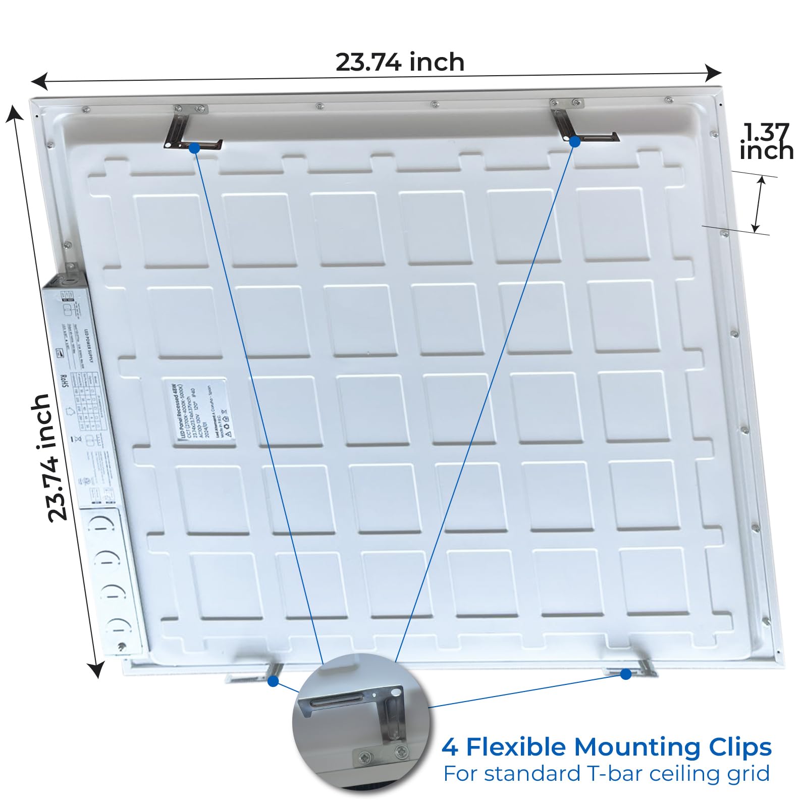 Snapklik.com : LED ATOMANT 2x2 LED Flat Recessed Panel Light 48W 5000LM ...