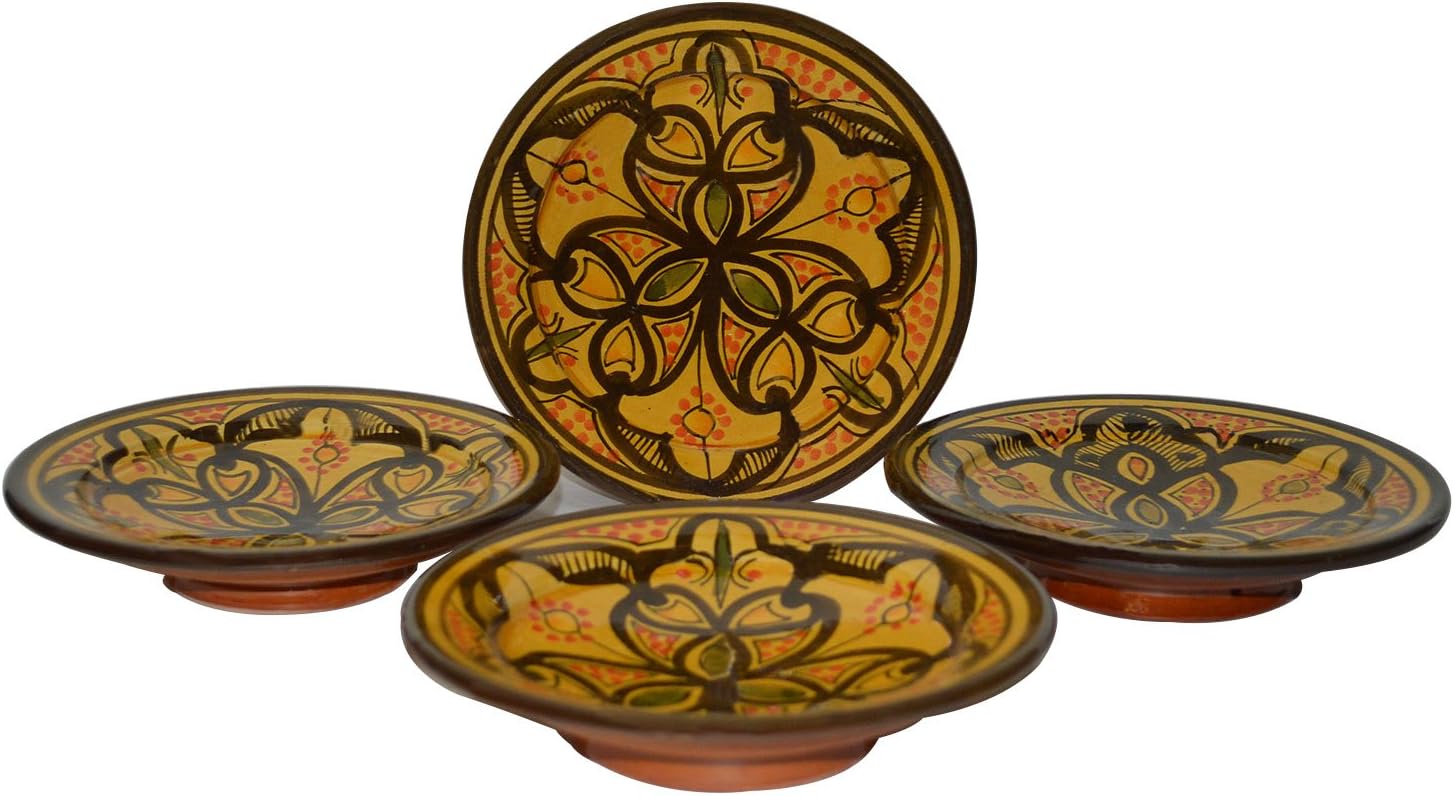 Amazon.com: Moroccan Ceramic Plates Handmade Appetizer Tapas Serving ...