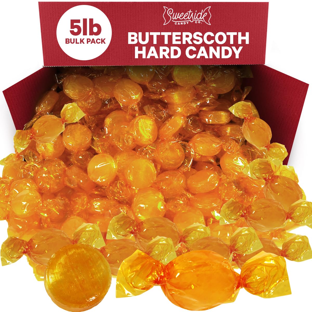Amazon.com : Butterscotch Hard Candy Bulk 5LB Bag - Delicious Sweet ...