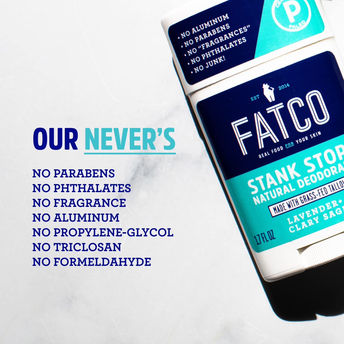 FATCO Stank Stop All Desodorante natural con sebo y aceite de coco ...