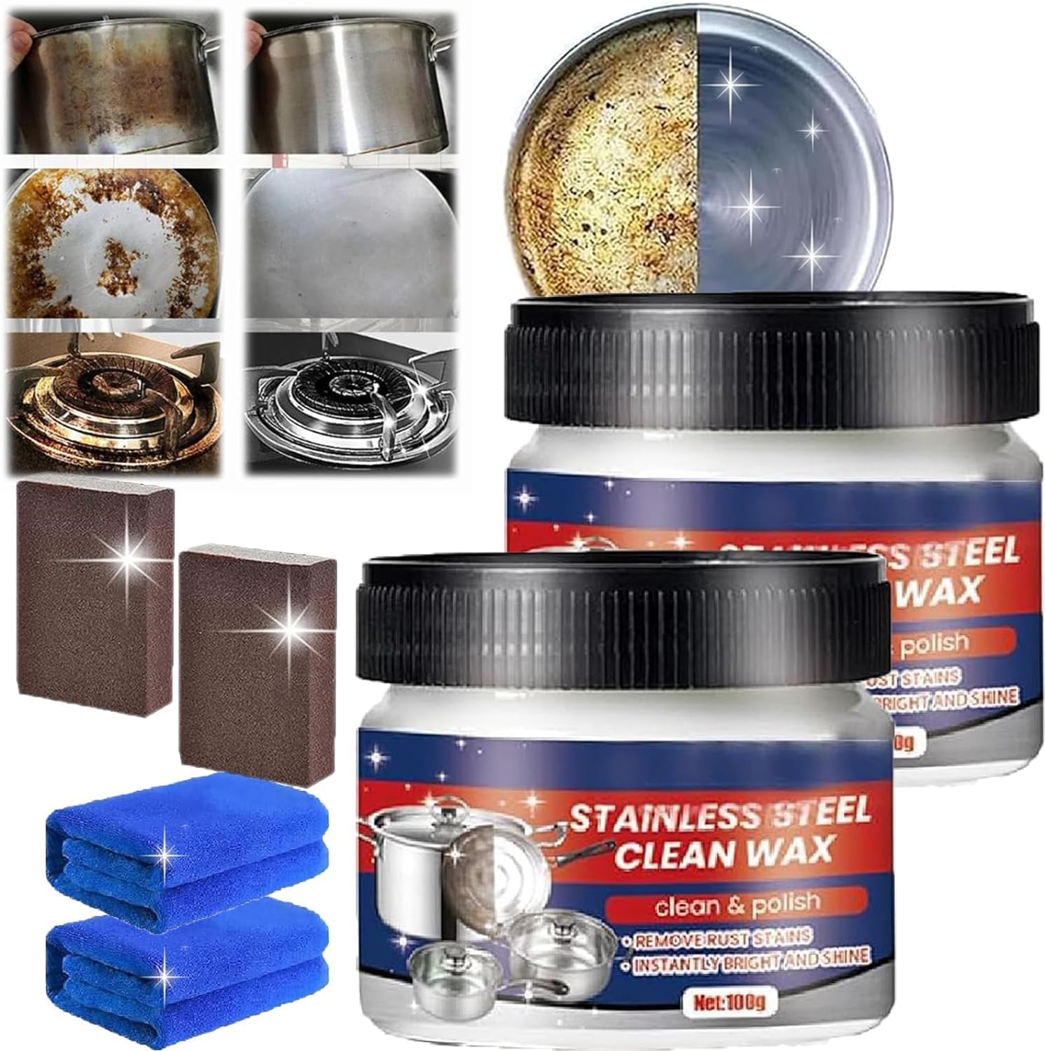 Amazon.com: Weiman Stainless Steel Sink and Pots & Pans Cleaner and Polish