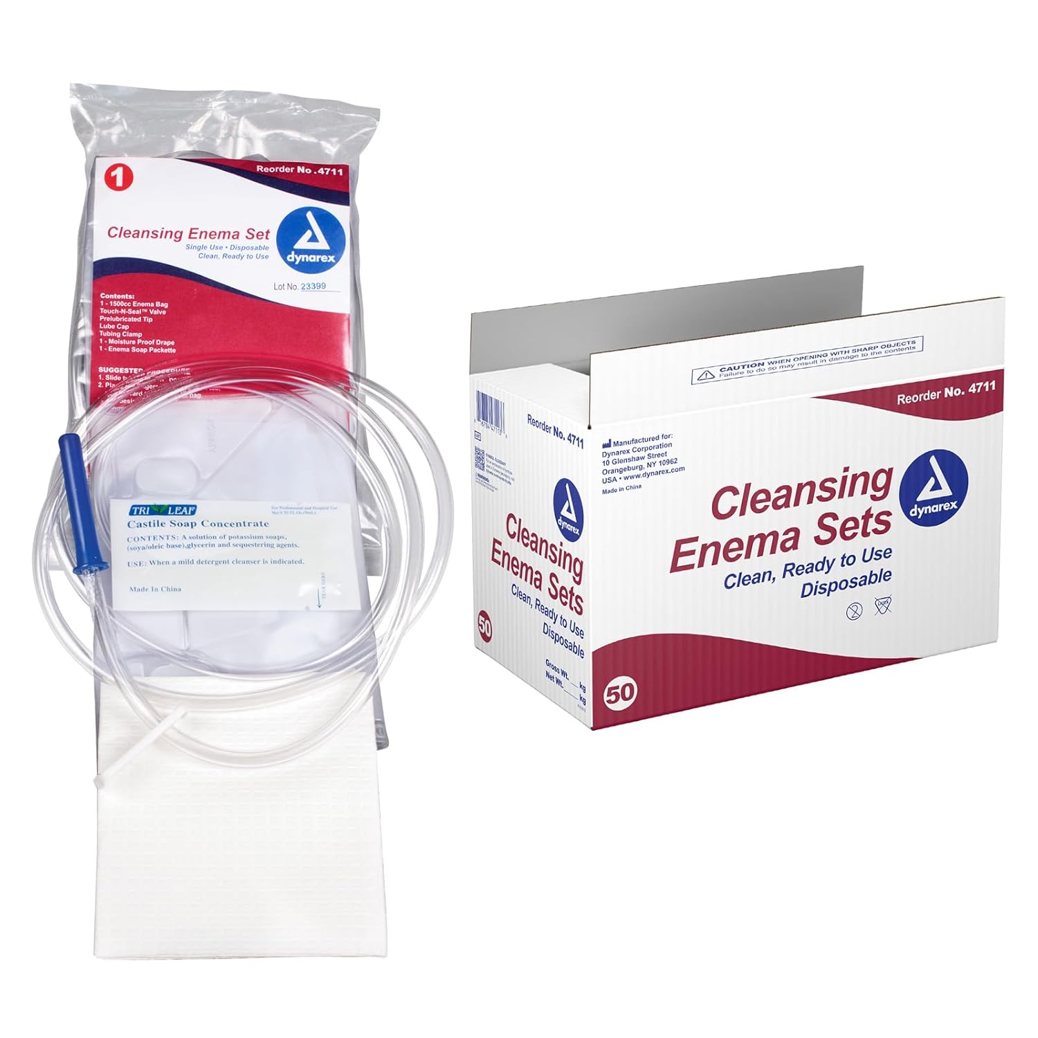 Dynarex Enema Kit - Ready-to-Use Disposable Enema Bag Kit for Colon ...