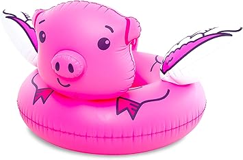 Amazon.com: BigMouth Inc. Flying Pig Pool Float – 5 Foot Pool Float ...