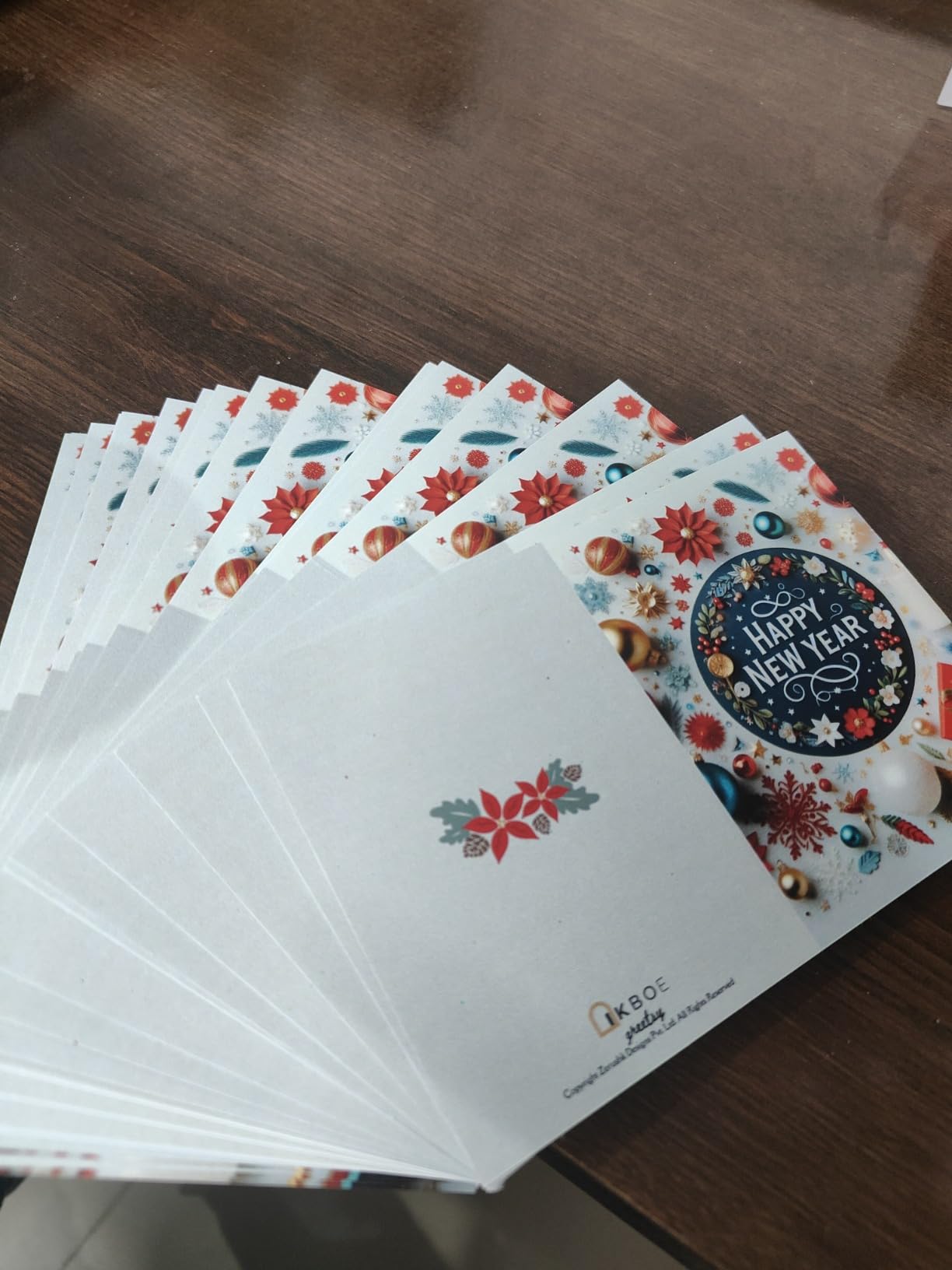 IKBOE Greetsy Happy New Year Small Greeting Cards Set of 20 Cards with ...