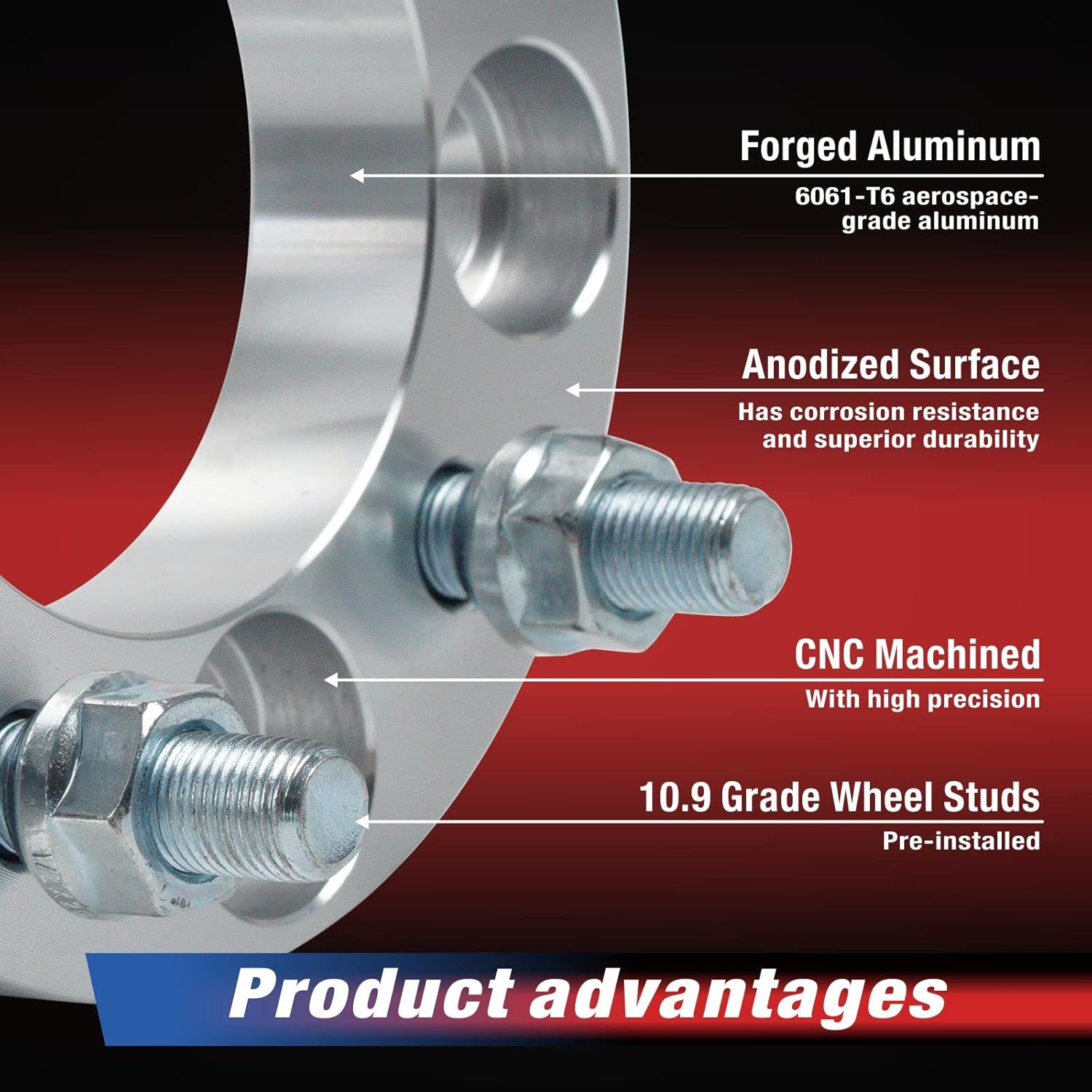 MOCA – Espaciadores espaciadores de rueda espaciadores centrales de 1 ...