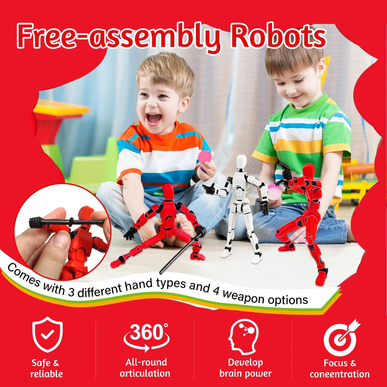 71Nmly T13 Action Figure Assembly Completed,3D Printed Toy Robot with ...