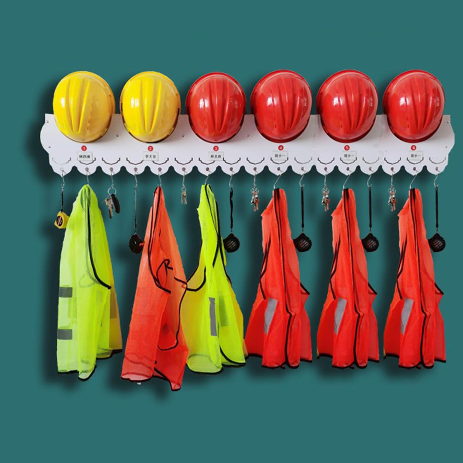 Amazon.com: Wall Mounted Hard Hat Rack Hanger Hook Safety Helmet Holder ...