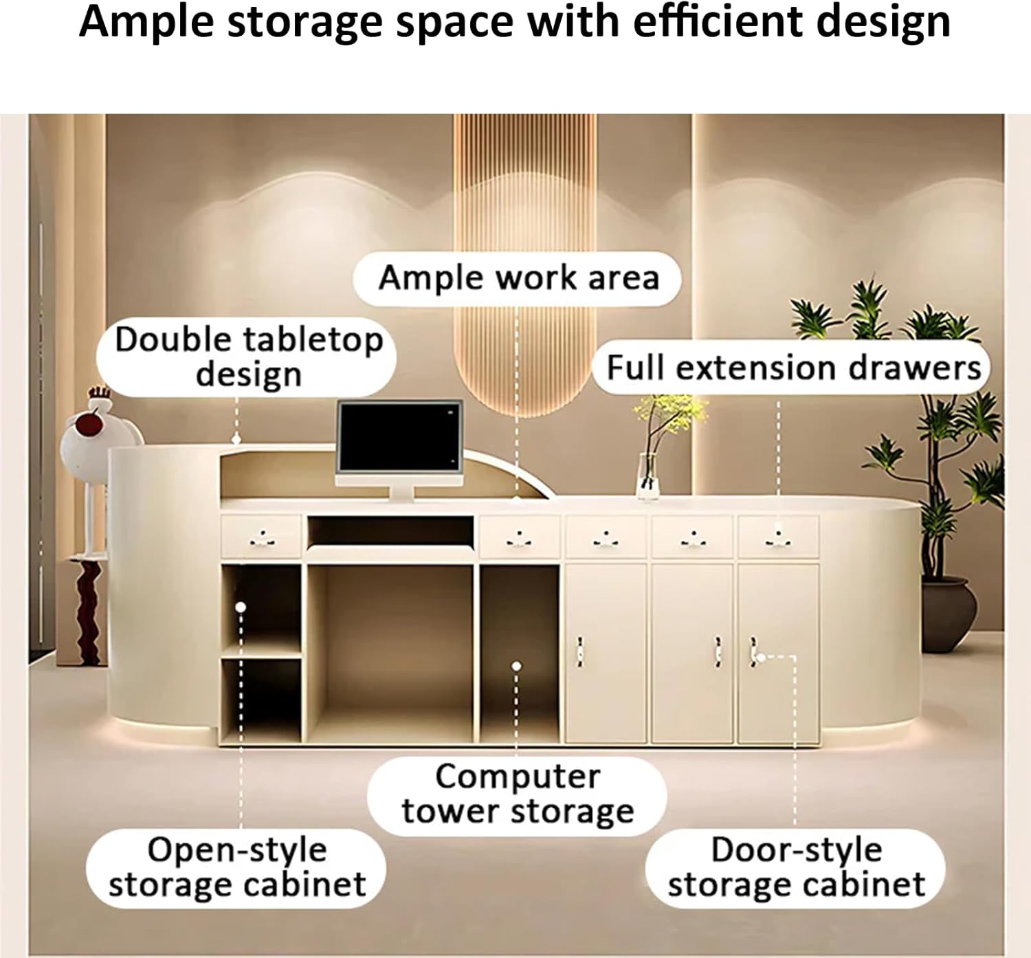 Front Desk with Shelf Reception Desk Counter with Australia | Ubuy