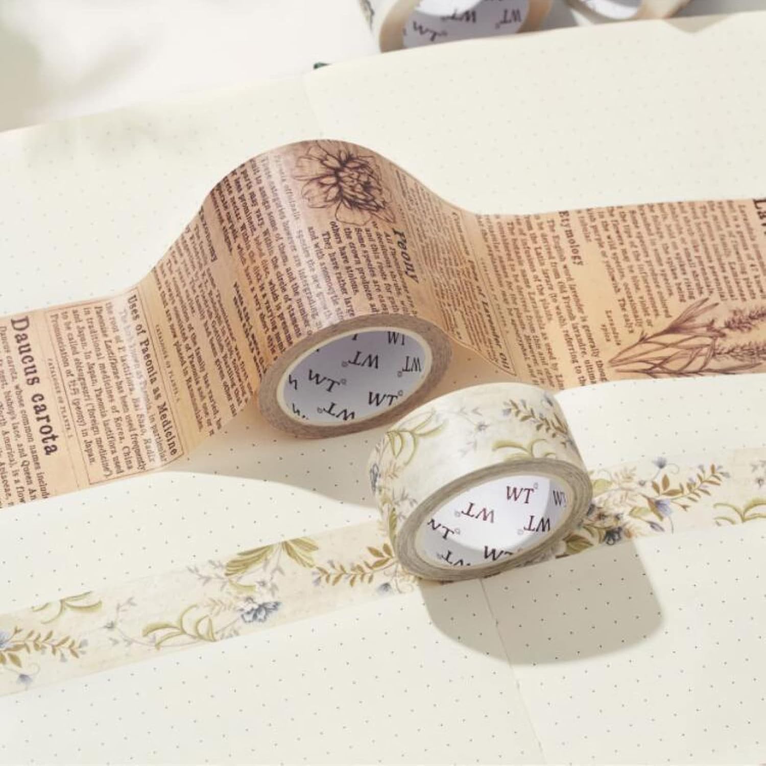 4PCS 5MRoll Vintage Stamp Letter Die-Cut Washi Tape Journaling DIY ...