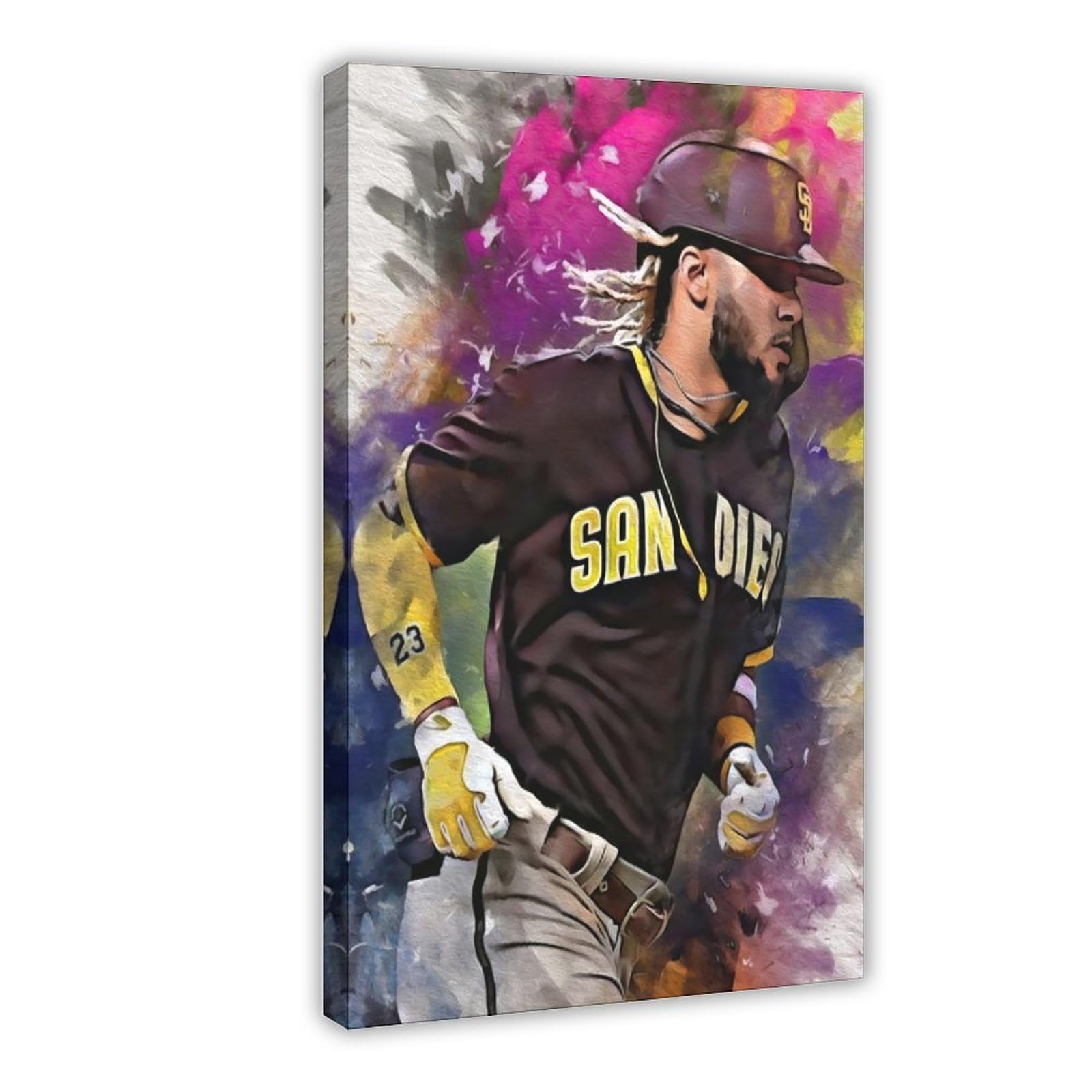 Amazon.com: Fernando Tatis Jr Poster Baseball Portrait Art 1 Canvas ...