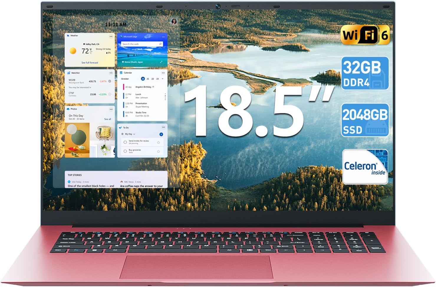 Amazon.com: SGIN Laptops Computer, 18.5 Inch Laptop with 20GB RAM 128GB ...
