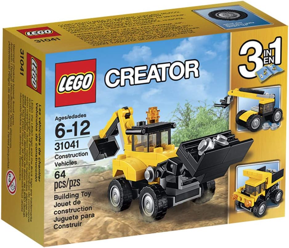 Amazon.com: LEGO Creator Construction Vehicles Kit (64 Piece) : Toys ...