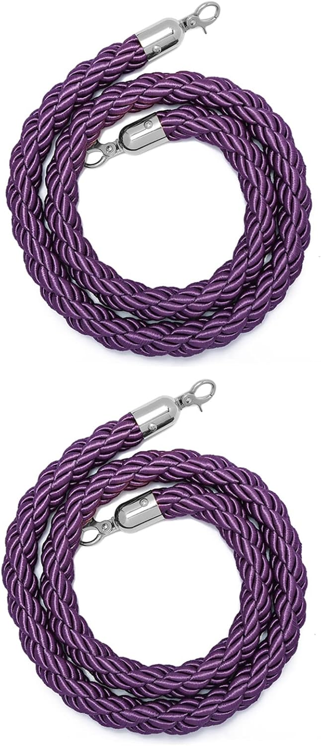 Amazon.com: Brown Silver Purple Barrier Hemp Rope, 2 Piece VIP ...
