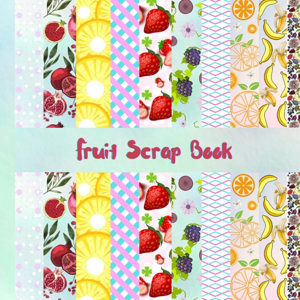 Amazon.co.jp: Fruits Scrapbook: Scrapbooking Paper Pad, 80pcs Junk ...