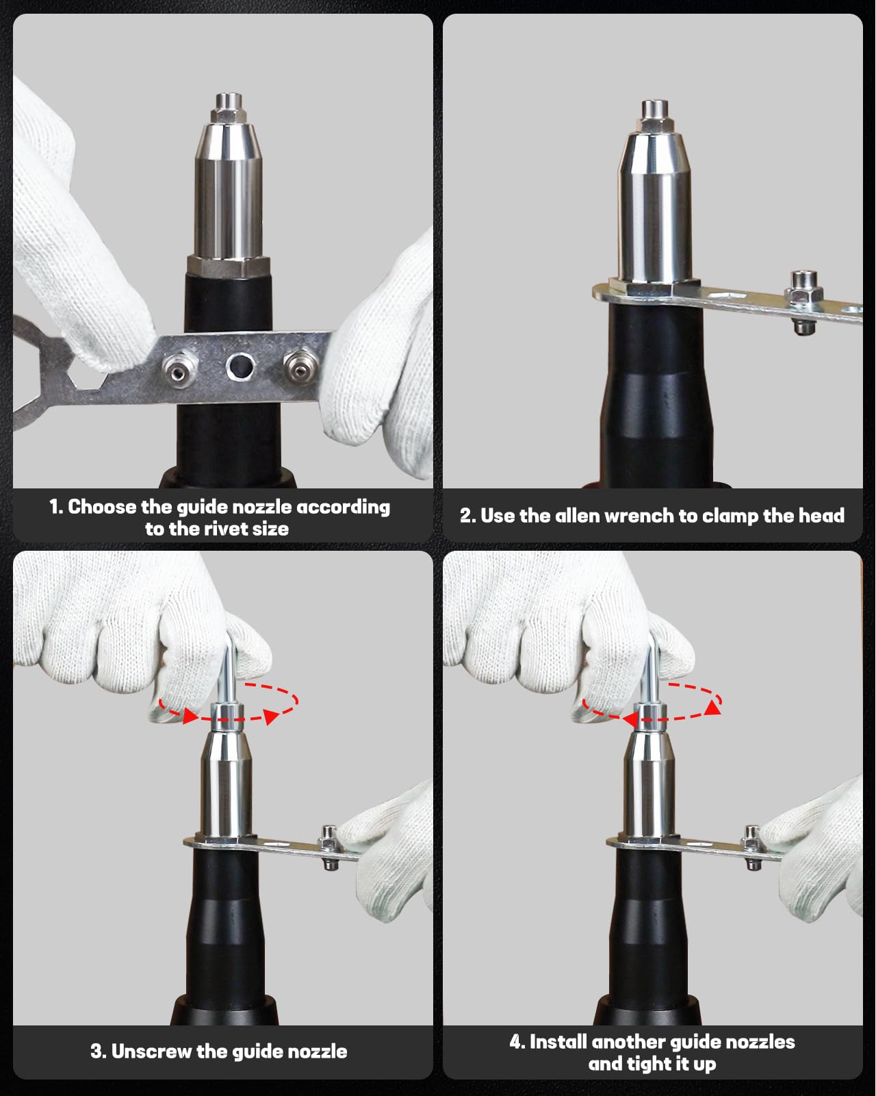 Snapklik.com : HARDELL Rivet Gun, 21V Electric Rivet Gun
