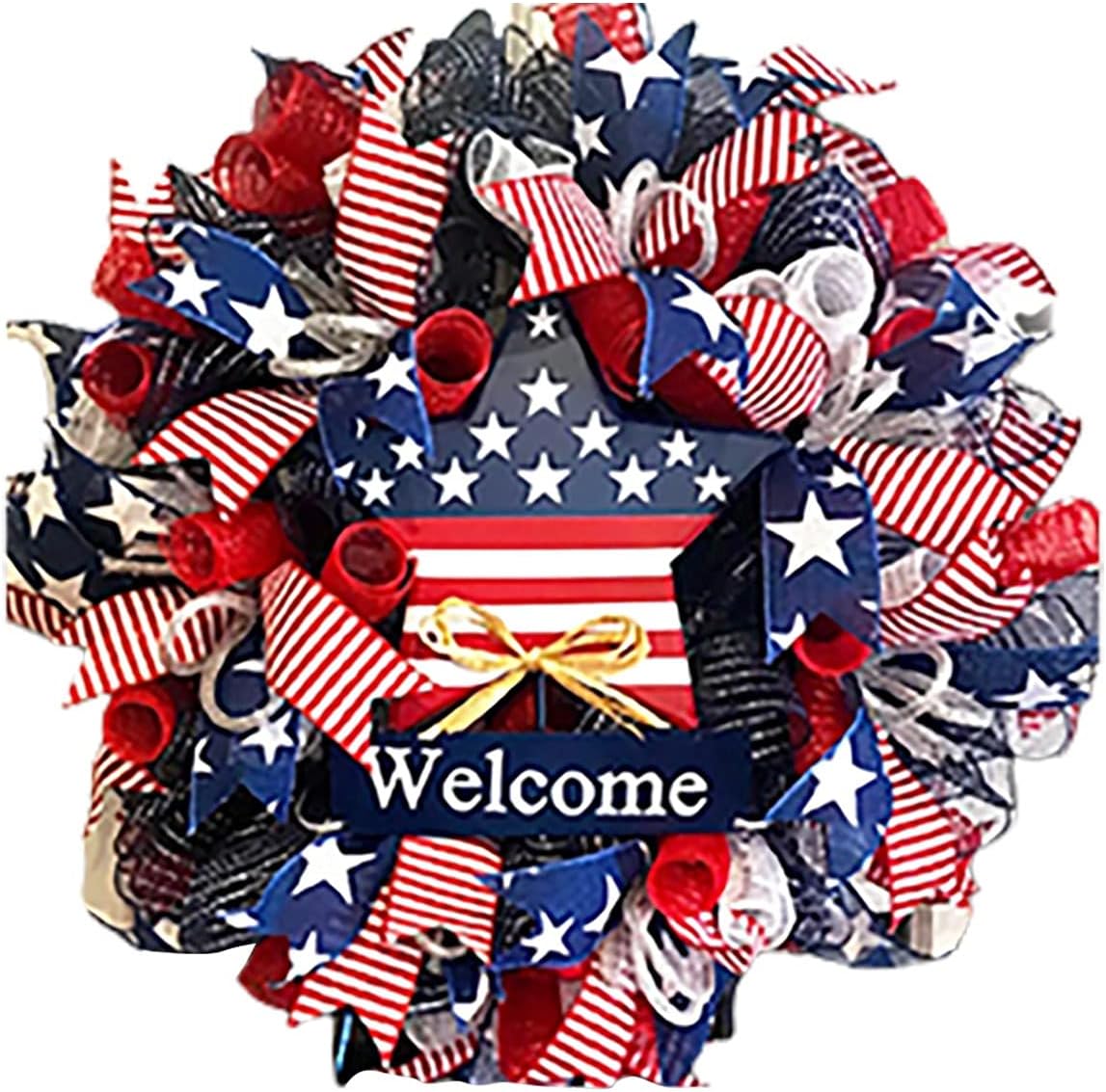 Amazon.com: Patriotic Centerpieces Independence Day Wreath Porch ...