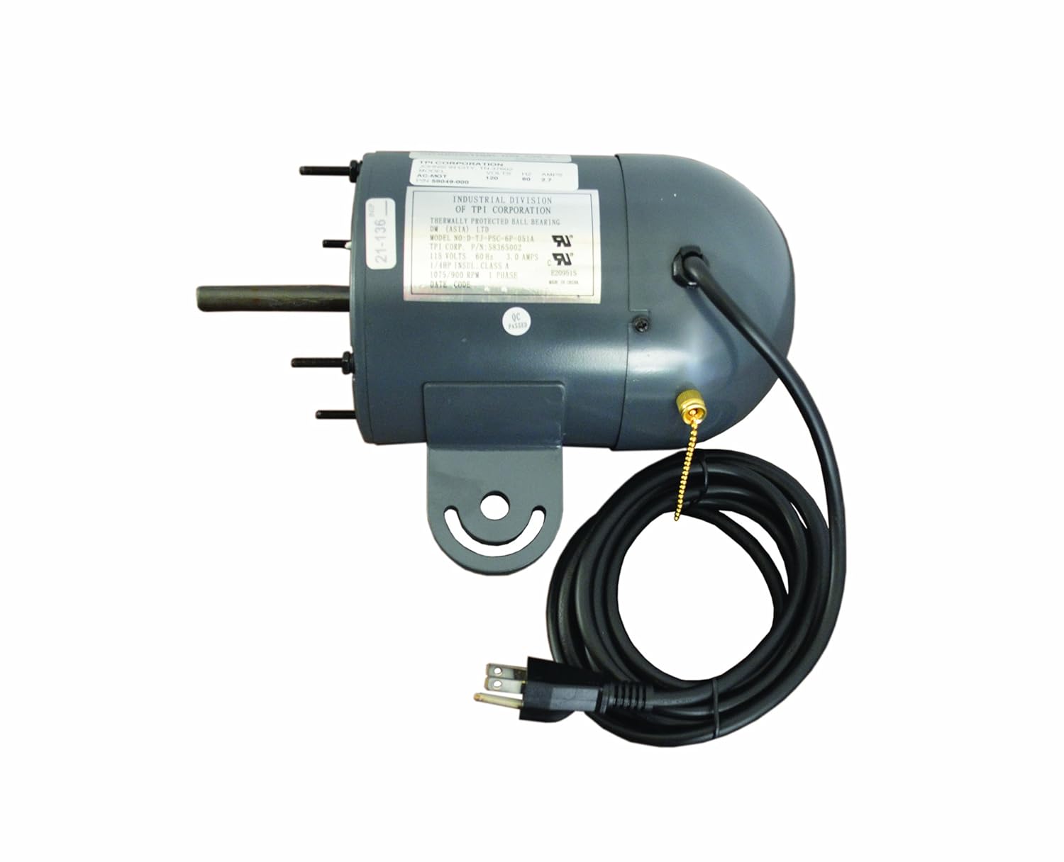 TPI Corporation AC-MOT Industrial Motor for Circulators, Single Phase ...