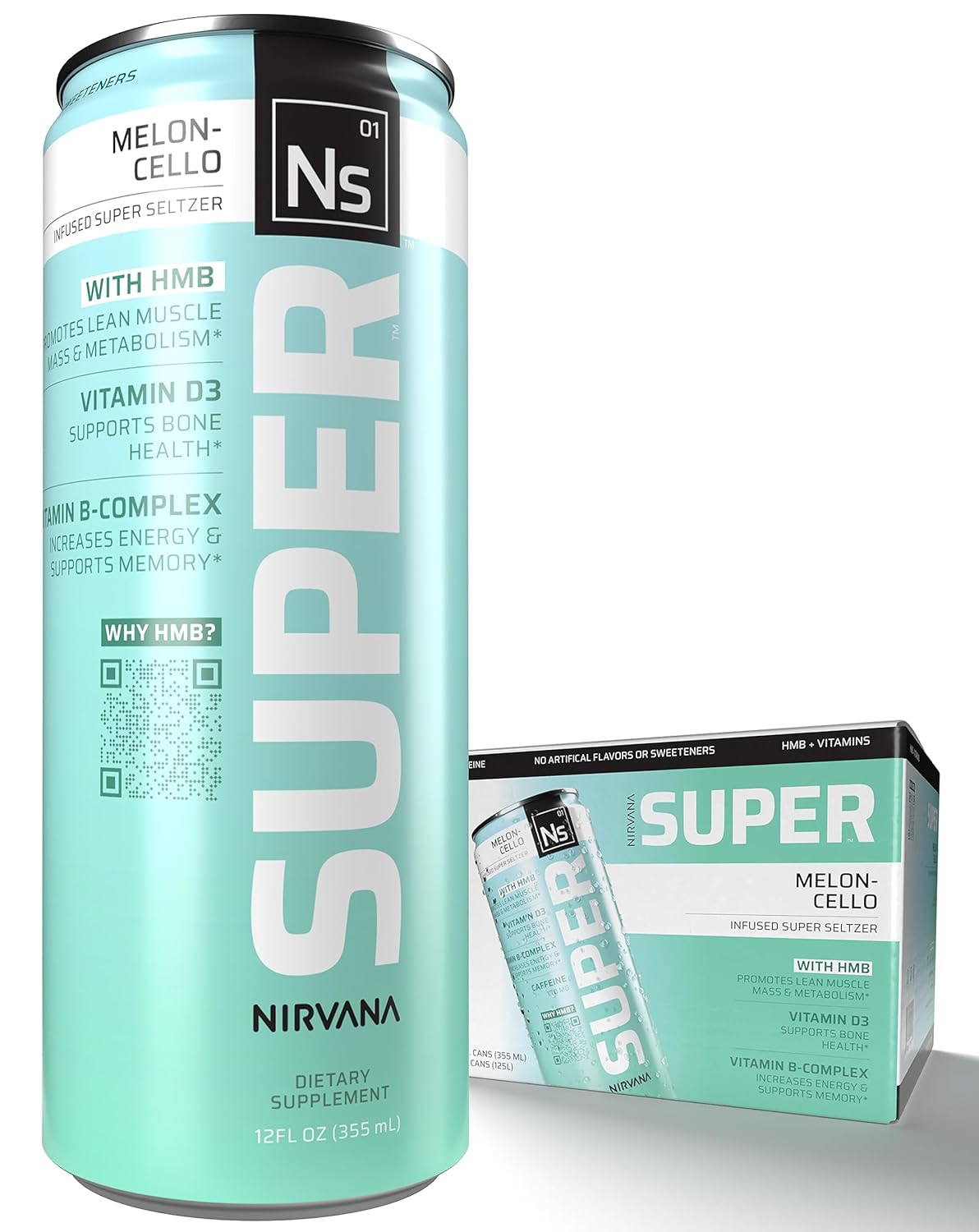 Amazon.com: NIRVANA Super Seltzer Water 12 Pack - Melon Cello Flavored ...