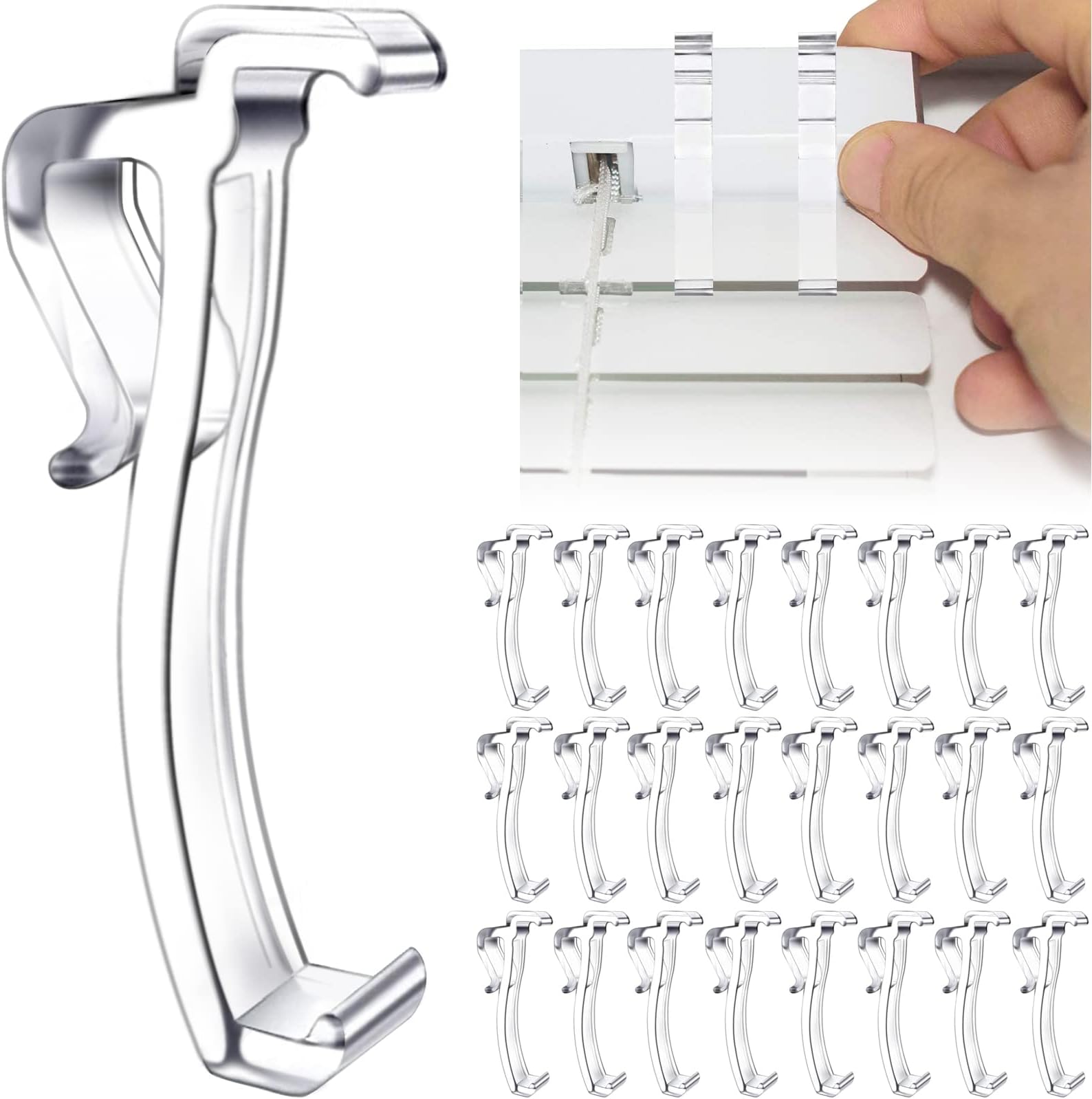 Amazon.com: 2.5 Inch Valance Clips, Clear Plastic Valance Clips for ...