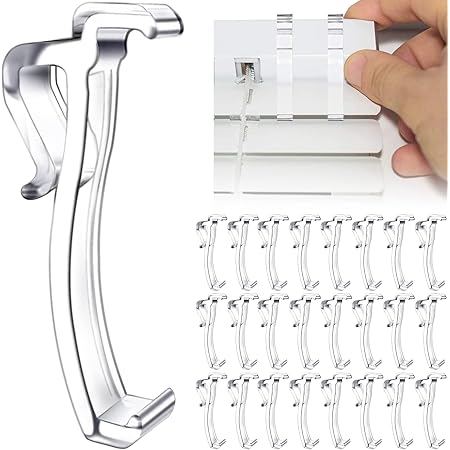 Amazon.com: 2.5 Inch Valance Clips, Clear Plastic Valance Clips for ...