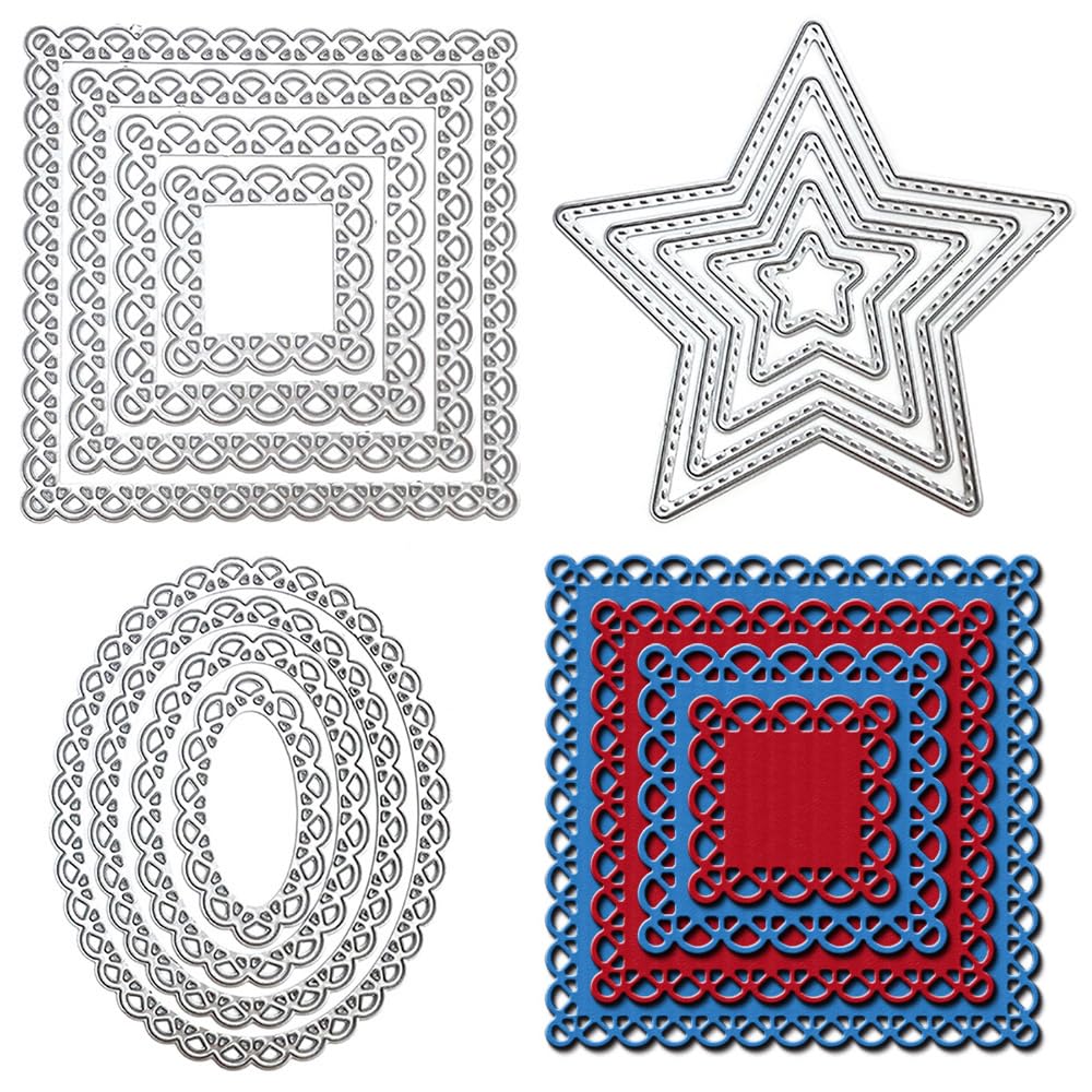 Amazon.com : KVMDVSY Nesting Frame Metal Cutting Dies for Card Making ...