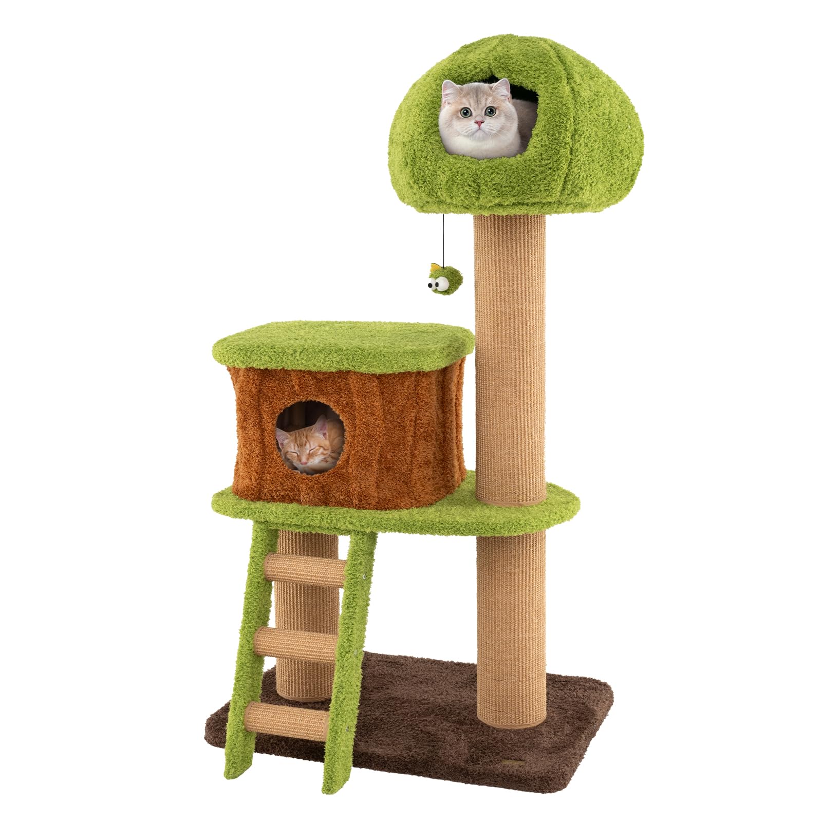 Amazon.com : PETSITE 56 inch Mushroom Cat Tree, Multi-Level Cat Tower ...