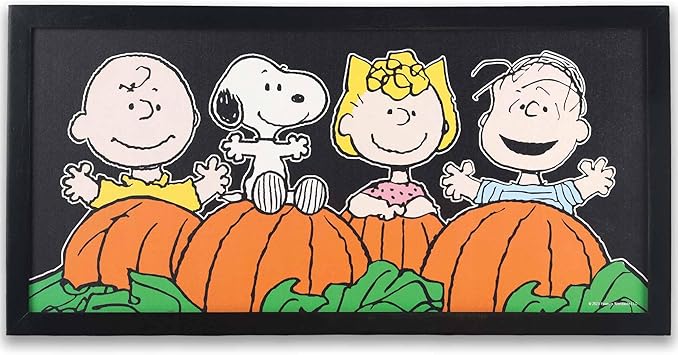 Amazon.com: Peanuts It's the Great Pumpkin Charlie Brown Framed Wood ...