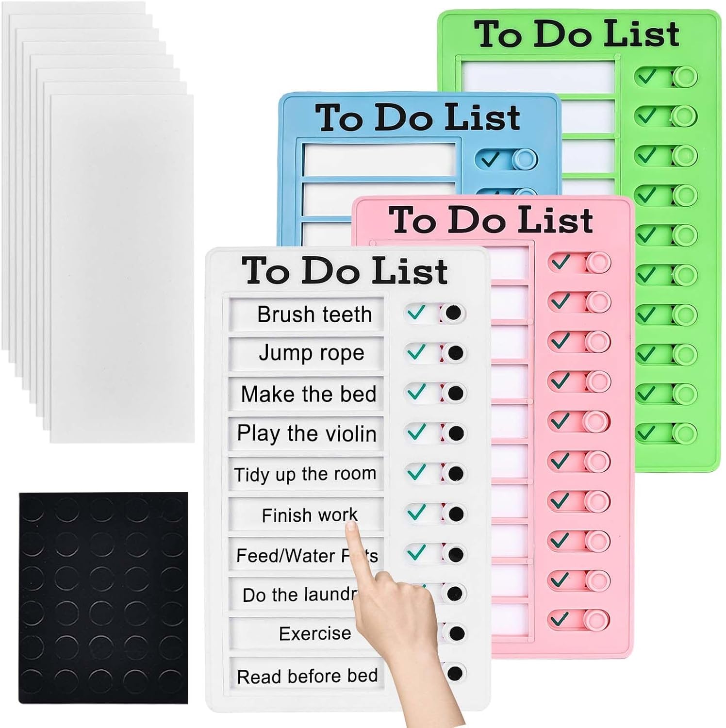 4 Stück To Do Liste Kinder Checkliste Kinder mit 8 Trocken Löschen ...