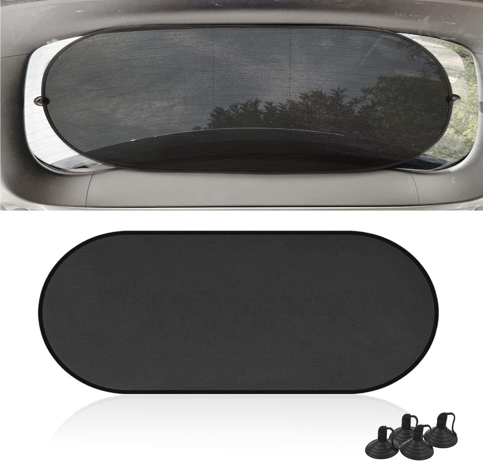 Amazon.com: Rear Window Sunshade, Car Rear Window Sunshade with Suction ...