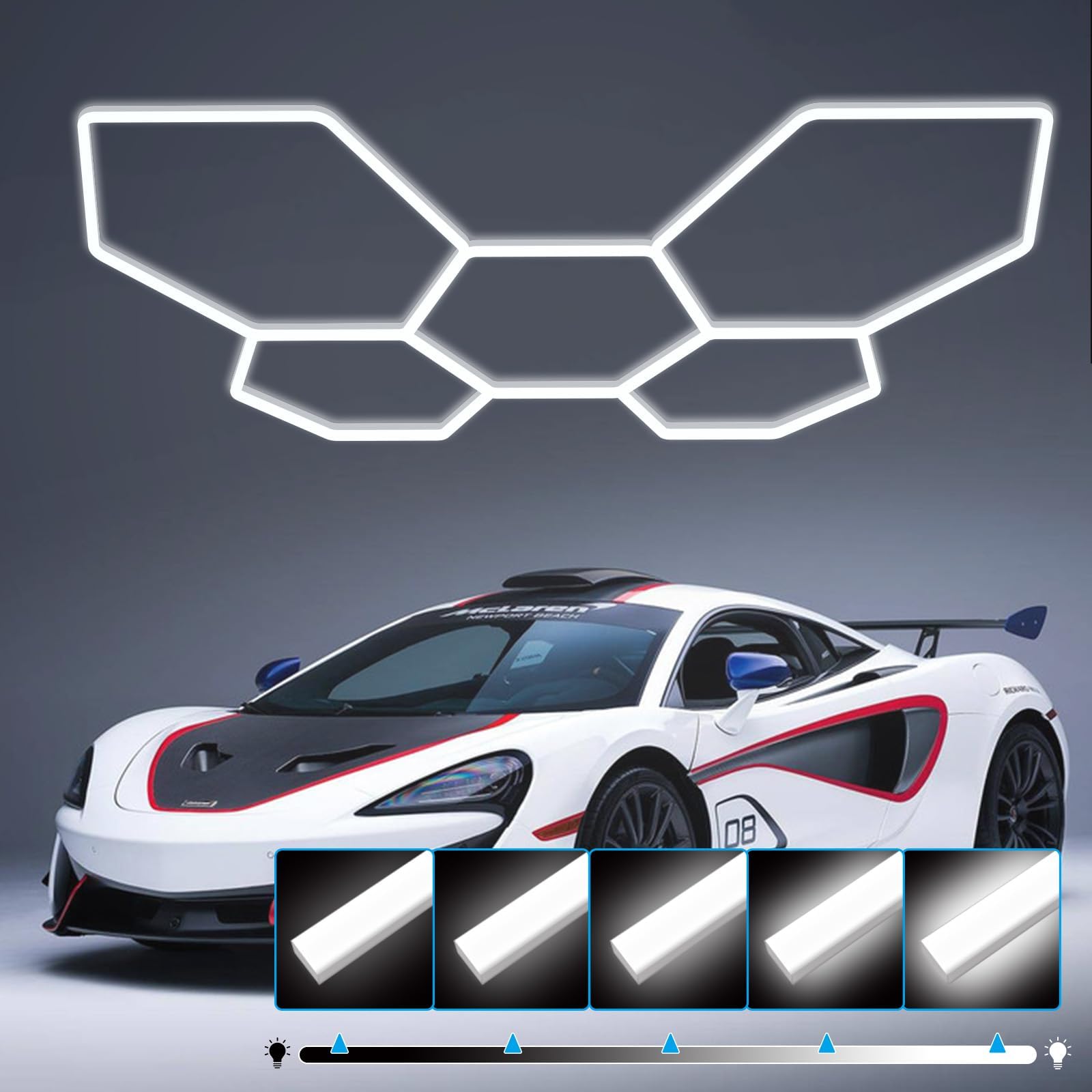 MODERN Hexagon Lights Garage: 14 Grid Systems Honeycomb Garage Light ...