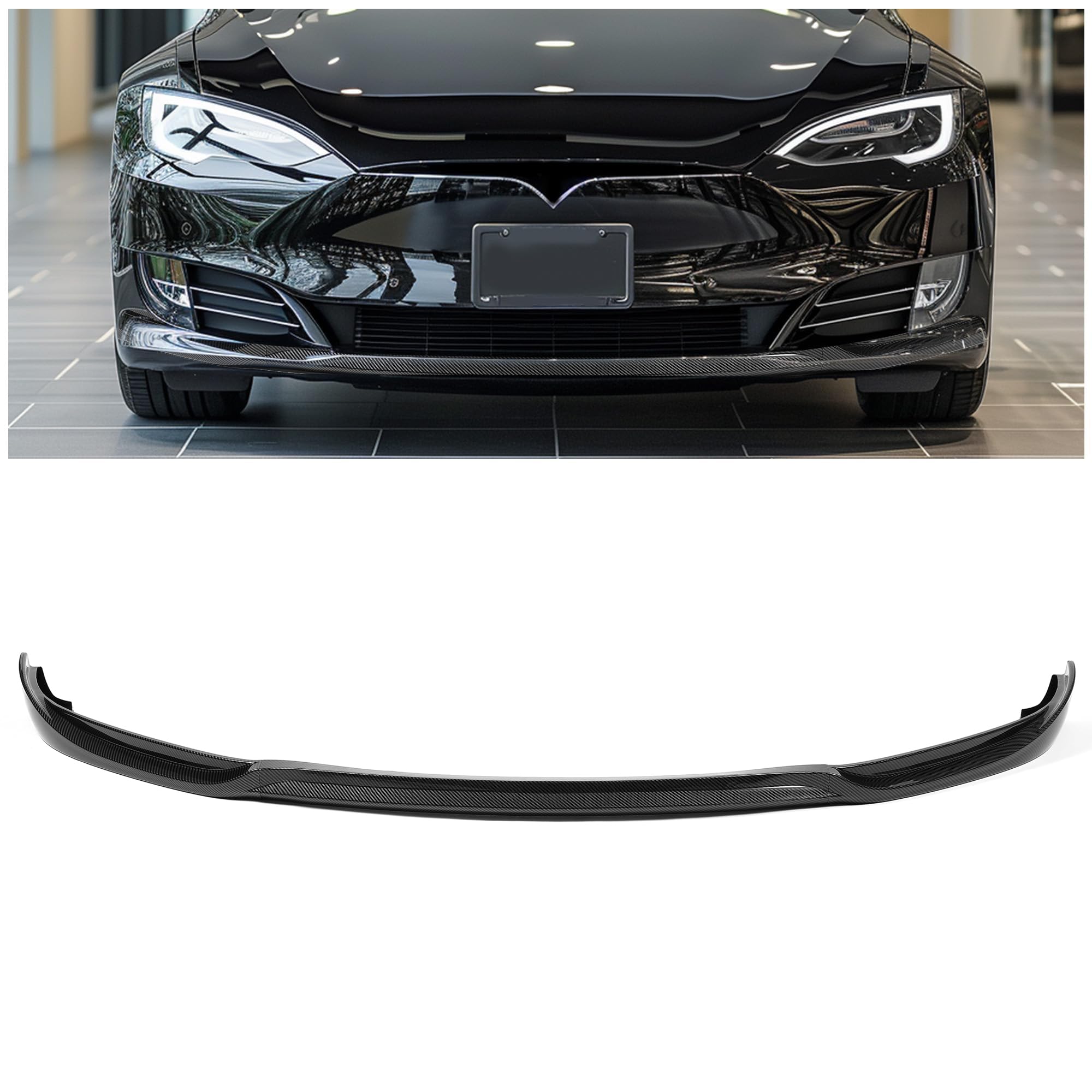 Amazon.com: KUAFU Front Bumper Lip Compatible with 2012-2016 Tesla ...