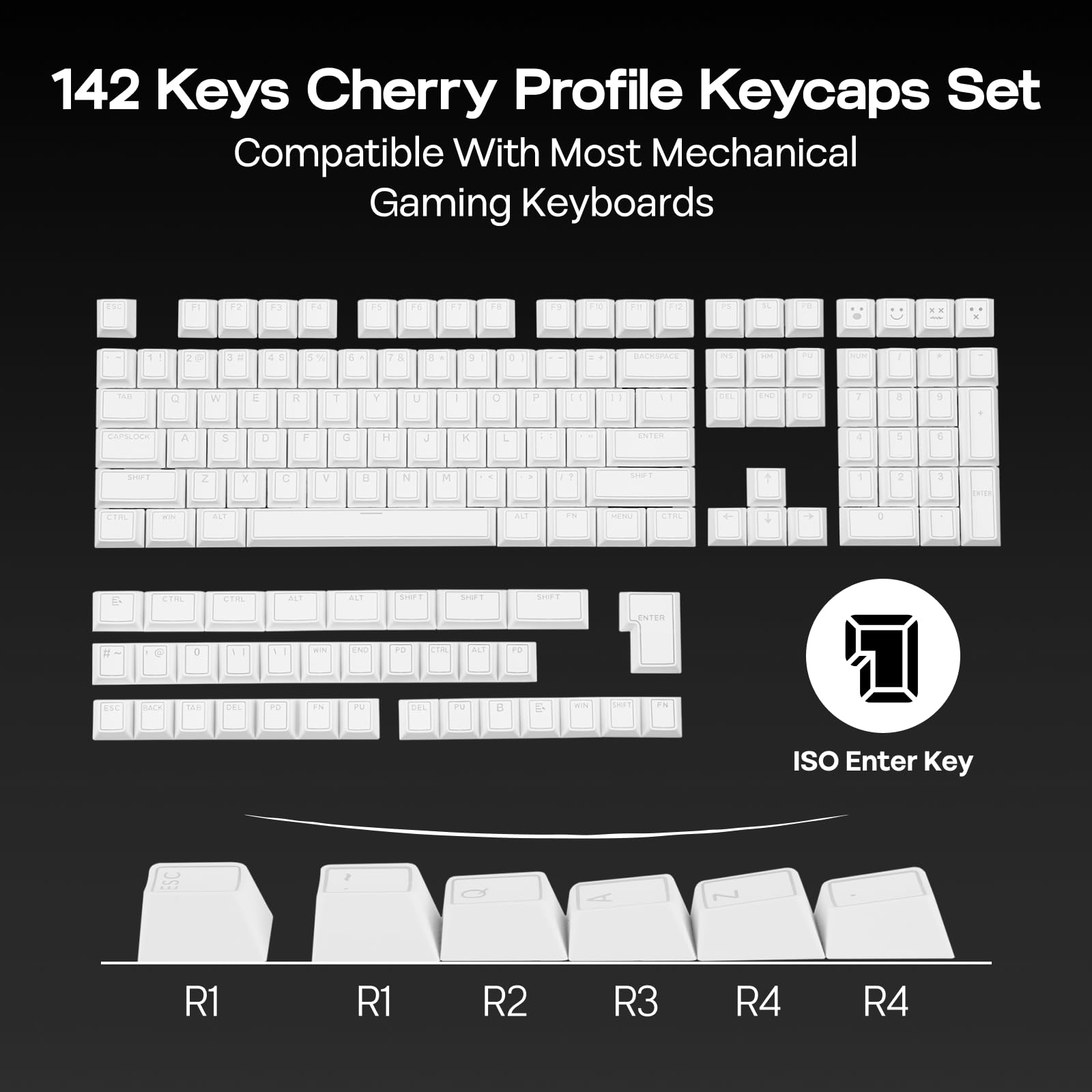 Snapklik.com : EPOMAKER Glintrix PBT Shine Through Keycaps, Arris ...