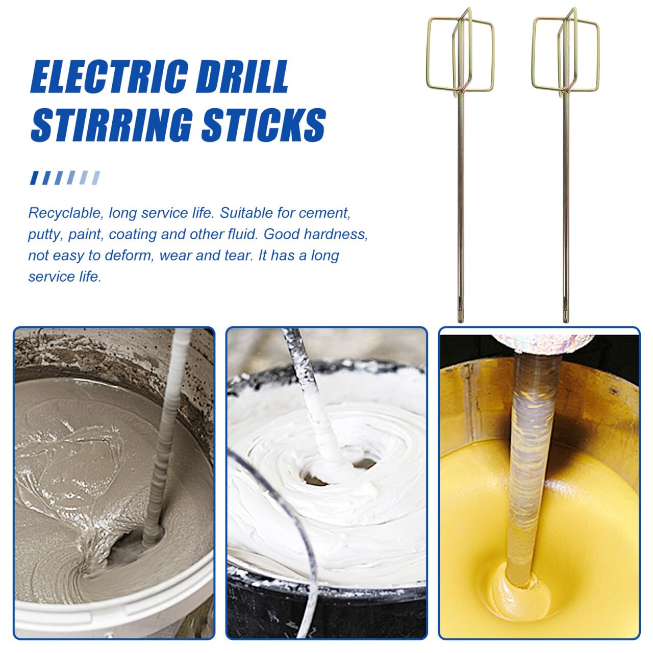 Hex Shank Drill Mixer Mud Mixing Attachment Mud Mixer Bare Tool ...
