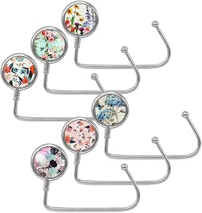 Amazon.com: 6 Pack Purse Hook Long Handbag Hanger for Table Desk ...