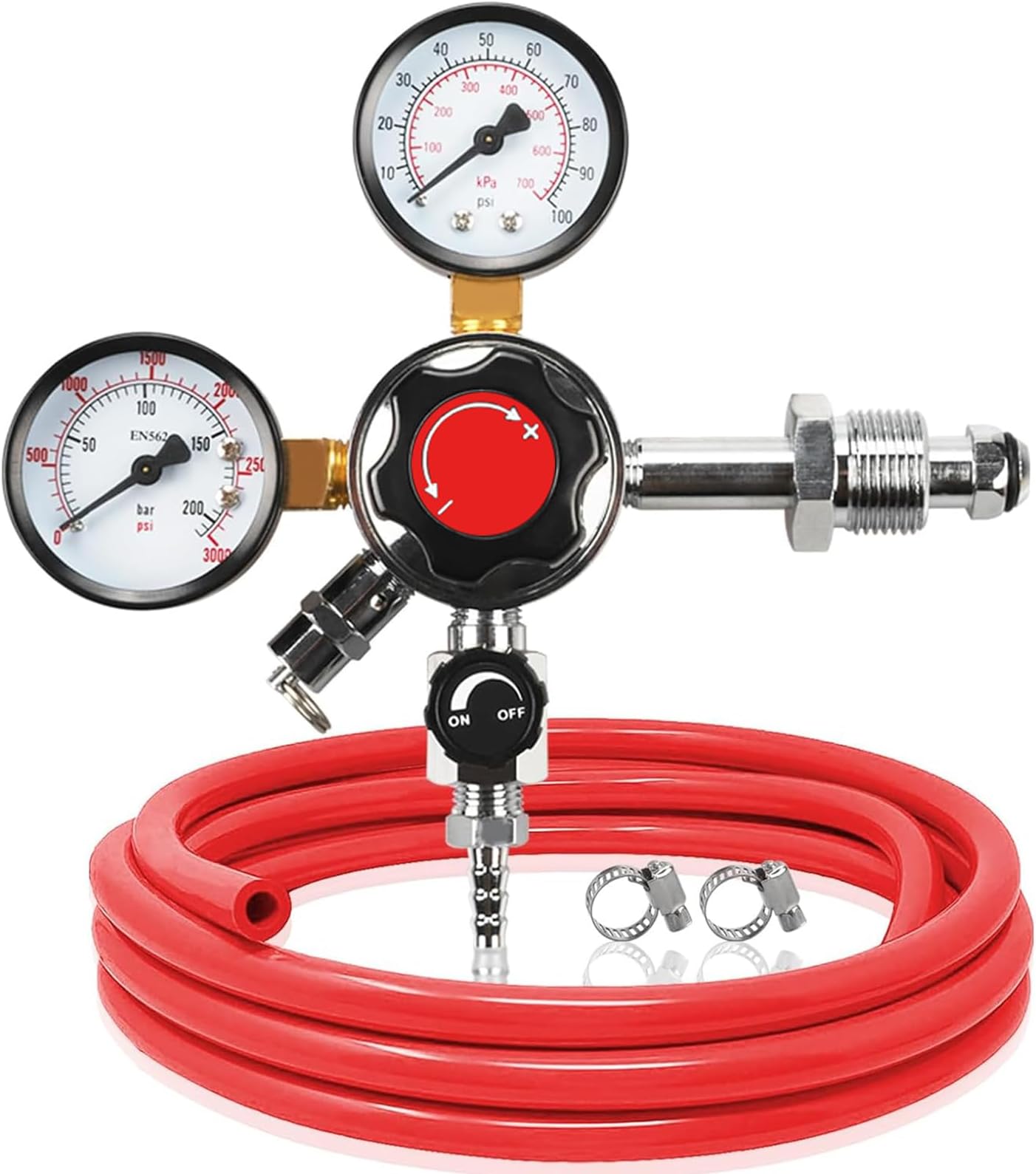 Amazon.com: PERA Dual Gauge Nitrogen Regulator - Draft Beer CGA-580 ...